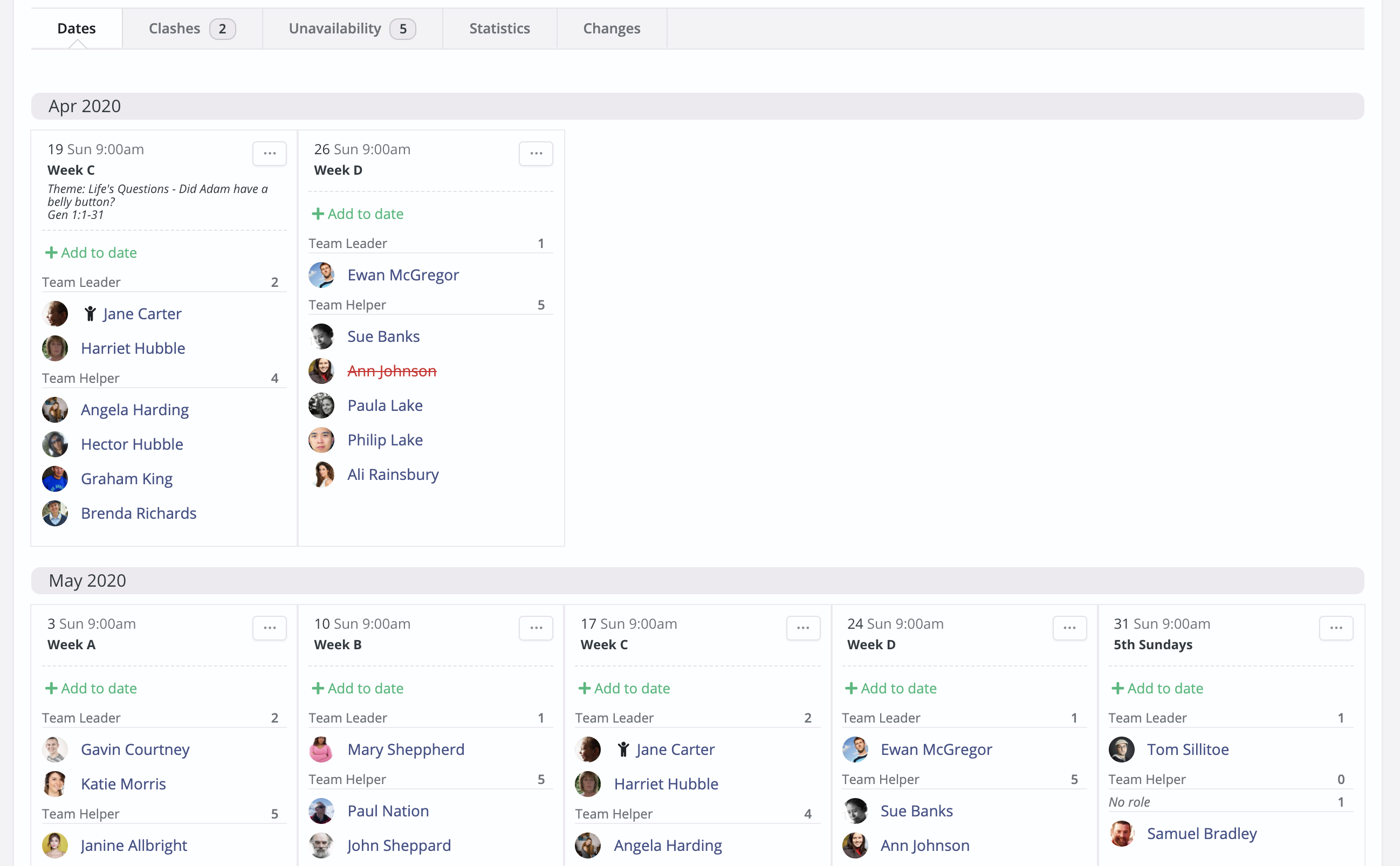 Getting started with the Rotas module - ChurchSuite Support Articles