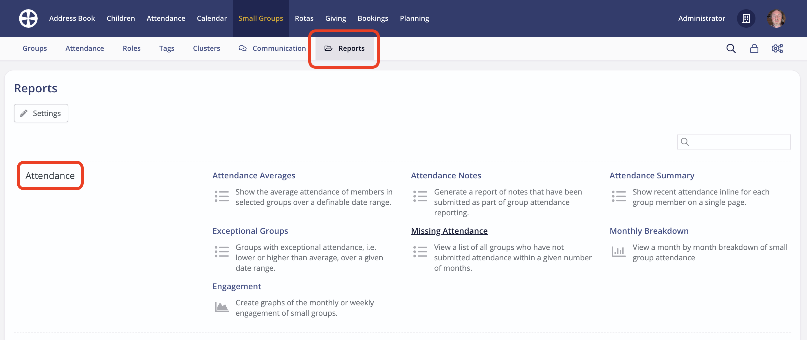 Small group attendance - ChurchSuite Support Articles
