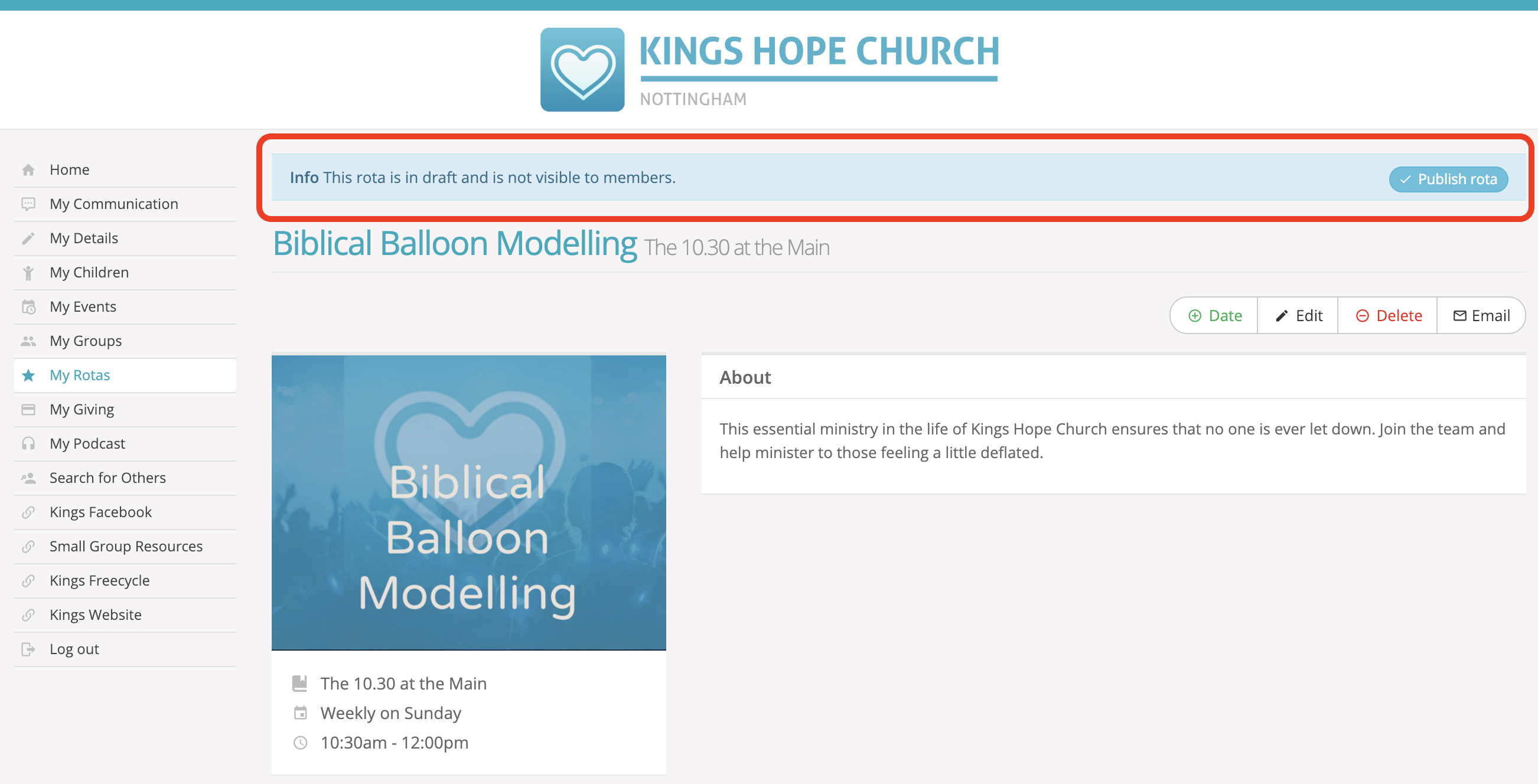 Who receives the rota communications I send? - ChurchSuite Support Articles