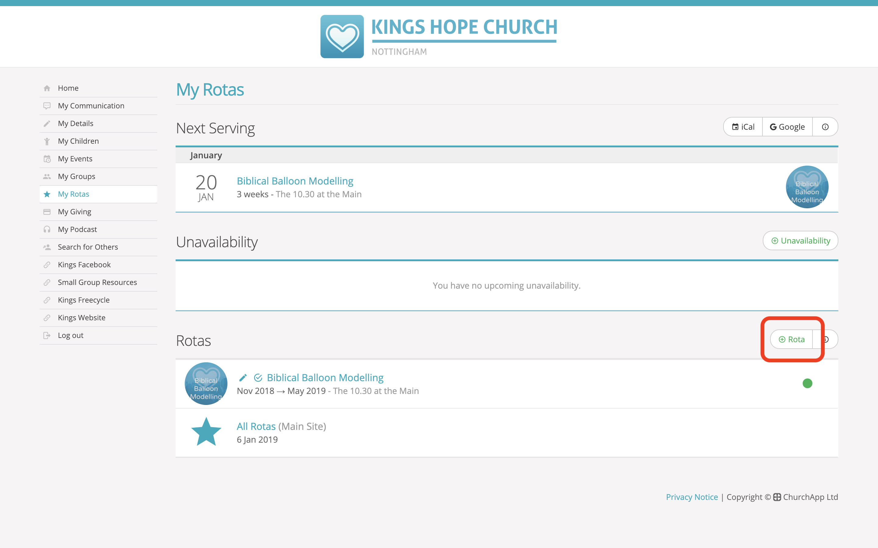 Working with rotas in My ChurchSuite - ChurchSuite Support Articles