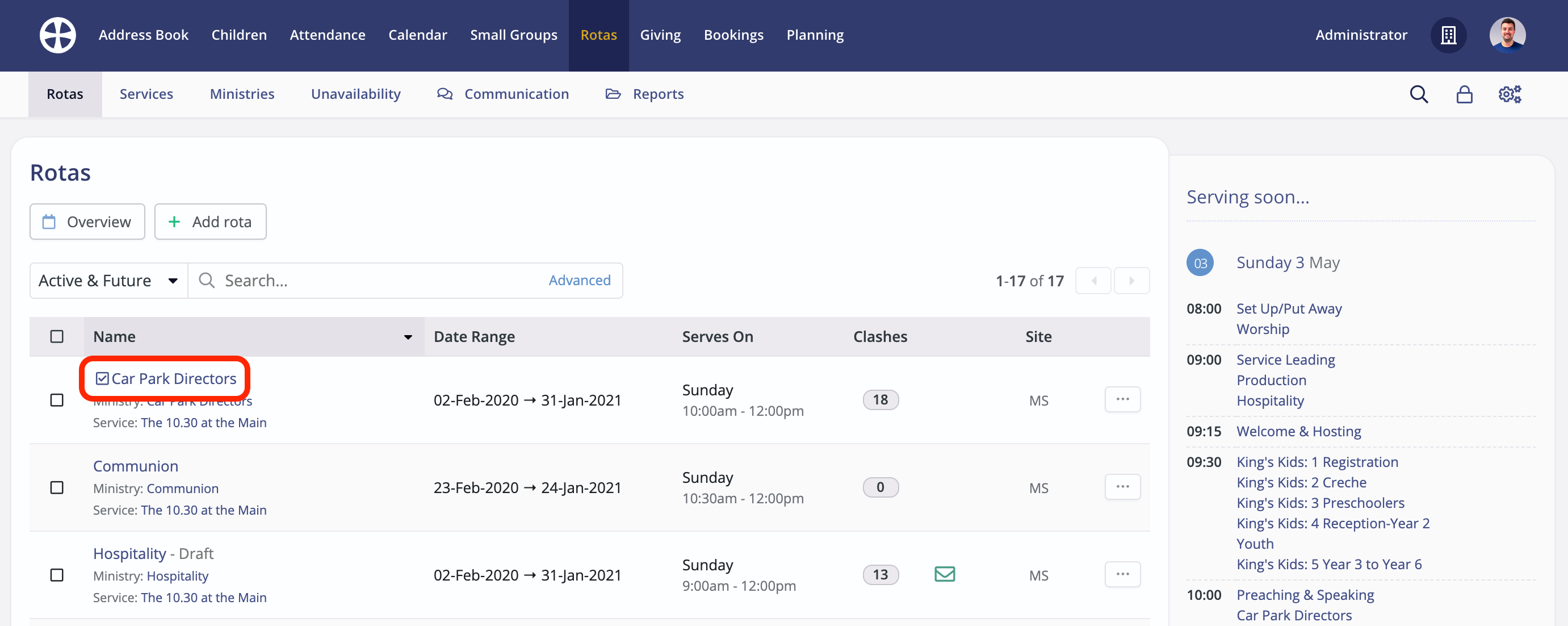 Rota sign-up - ChurchSuite Support Articles