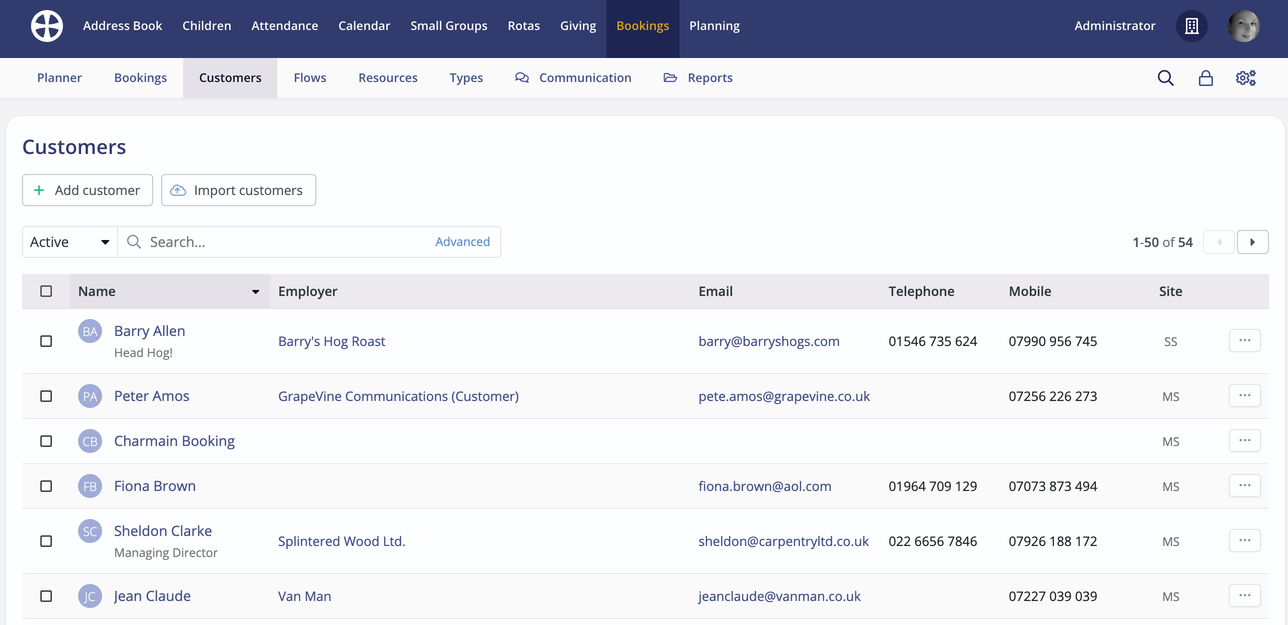 Managing booking customers - ChurchSuite Support Articles