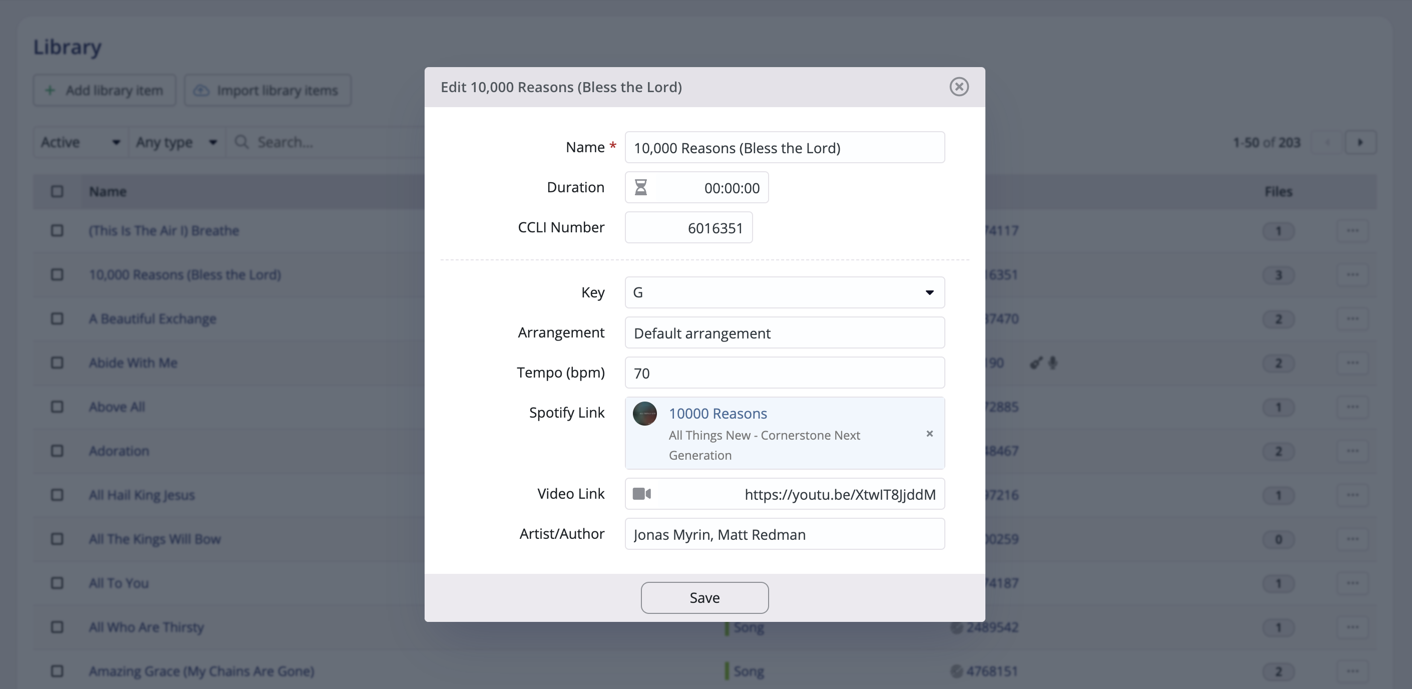 CCLI tracking and reporting - ChurchSuite Support Articles