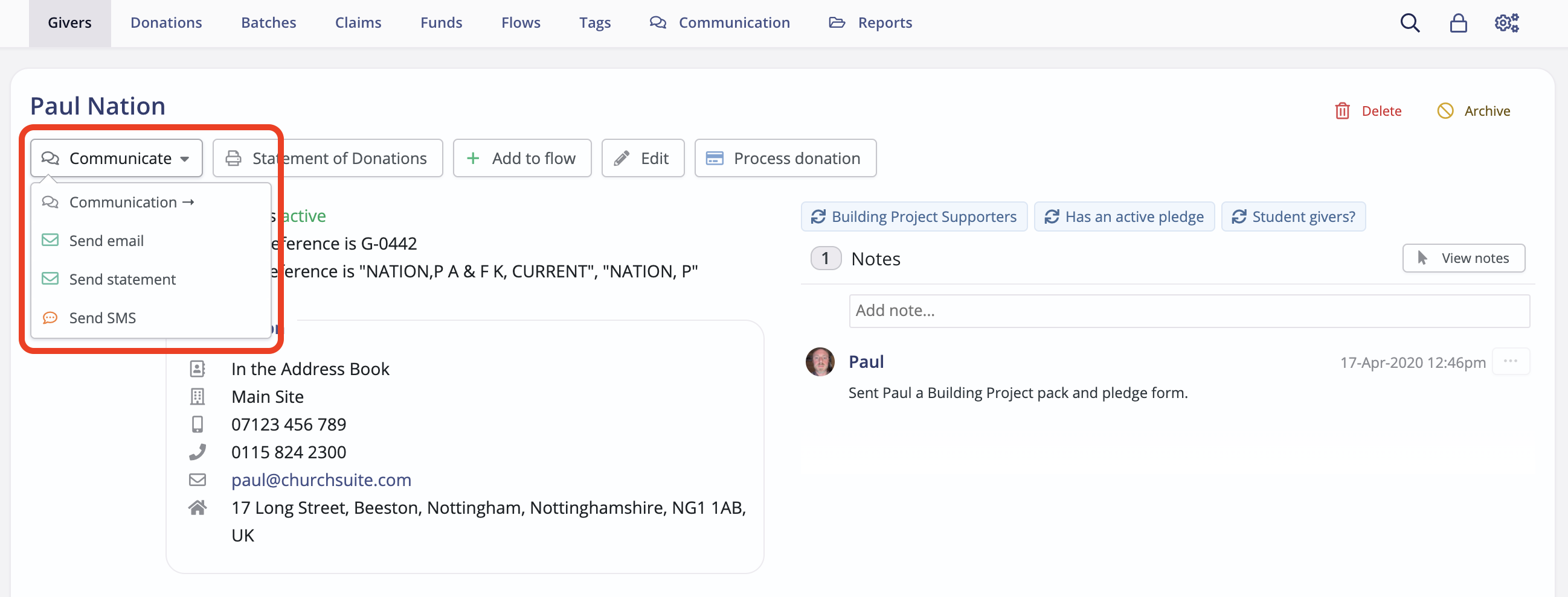 Getting started with the Giving module - ChurchSuite Support Articles