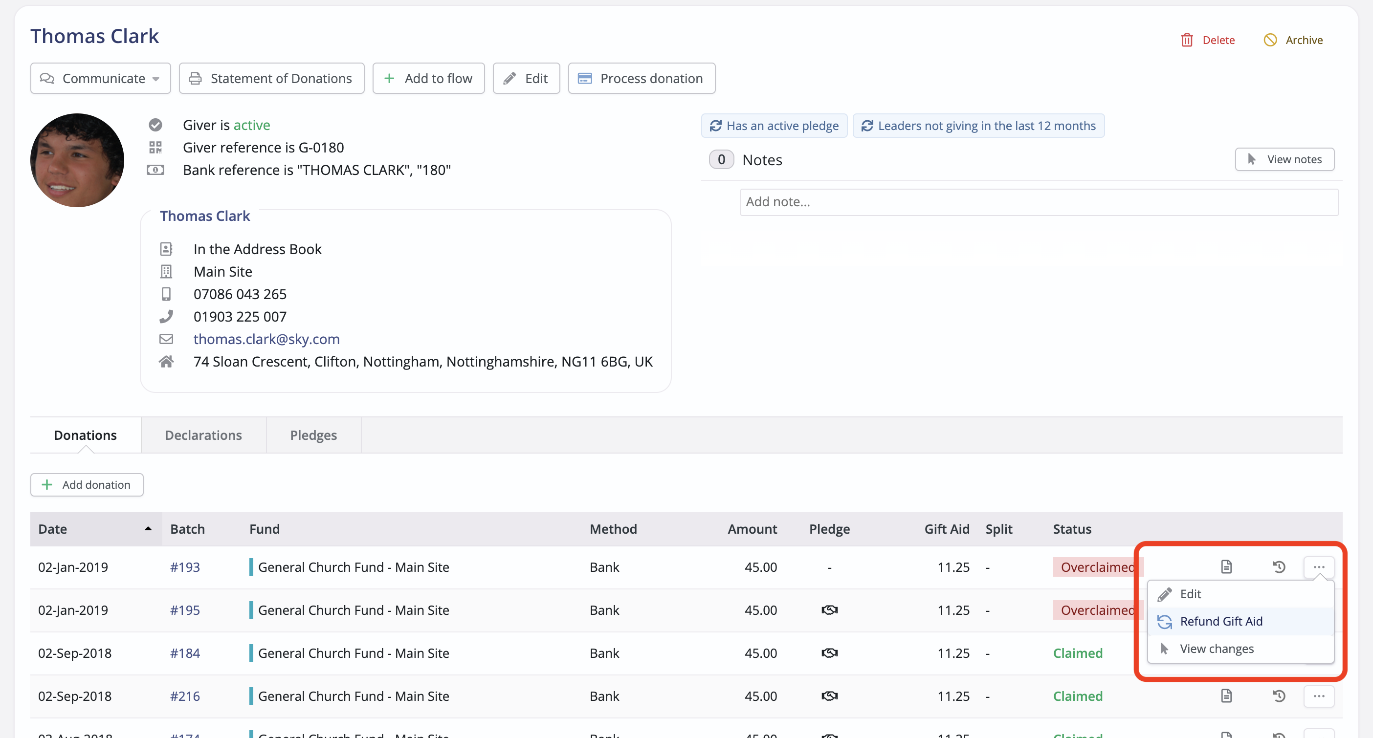 Handling Gift Aid overclaims and refunds (UK only) - ChurchSuite ...