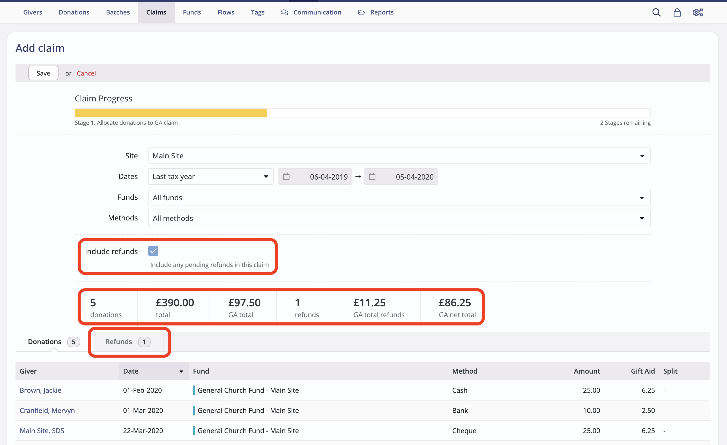 Handling Gift Aid overclaims and refunds (UK only) - ChurchSuite ...