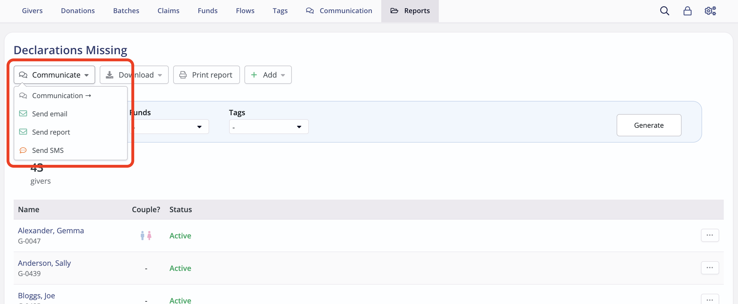 Managing your Gift Aid declarations (UK only) - ChurchSuite Support ...