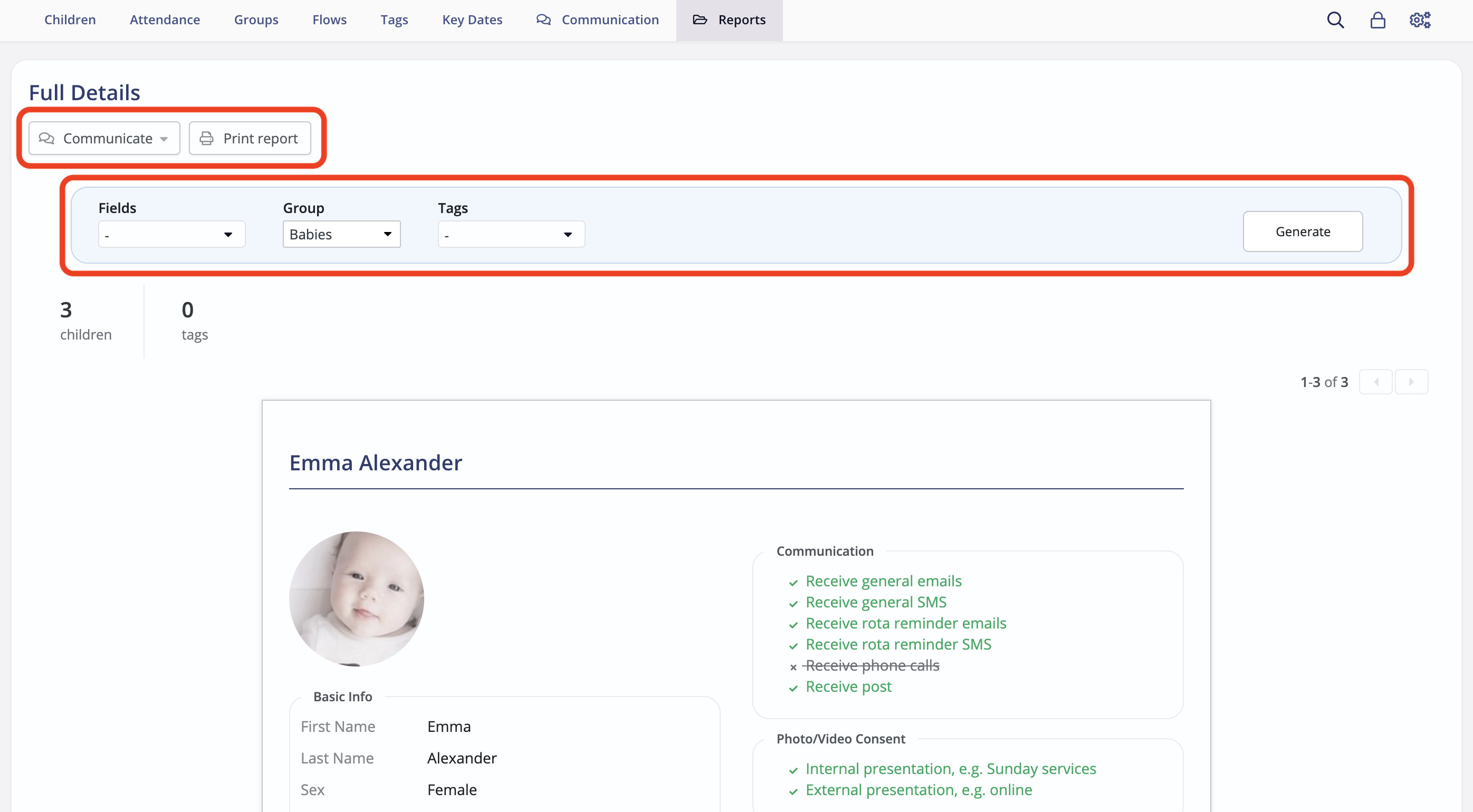 Printing registers and badges for manual child check-in - ChurchSuite ...