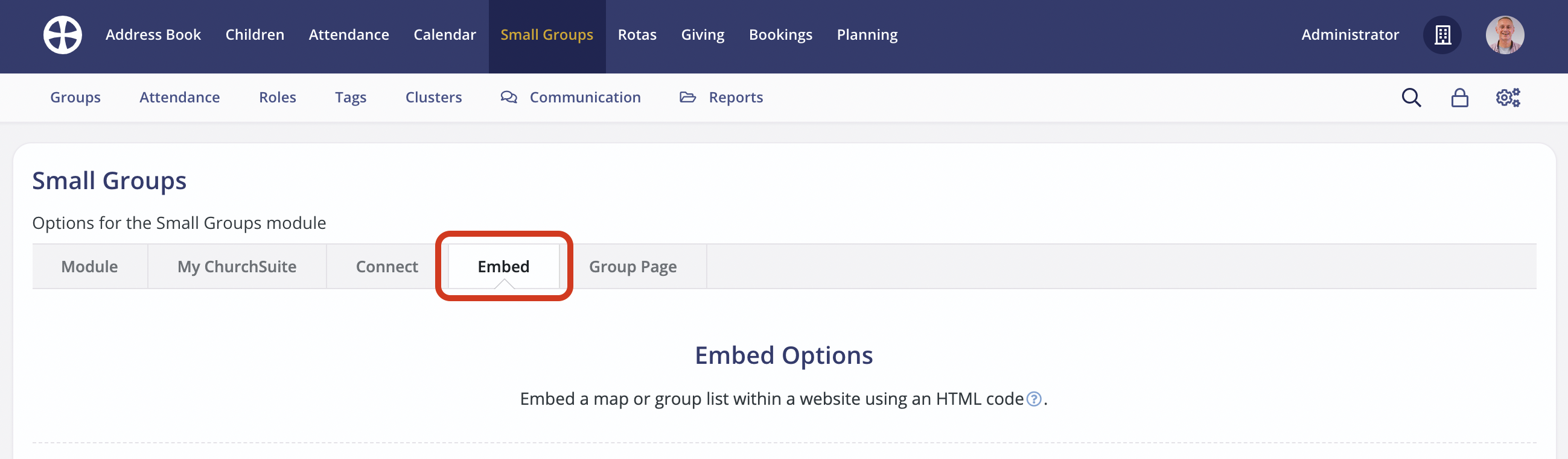 Enabling small group sign up through Embed - ChurchSuite Support Articles
