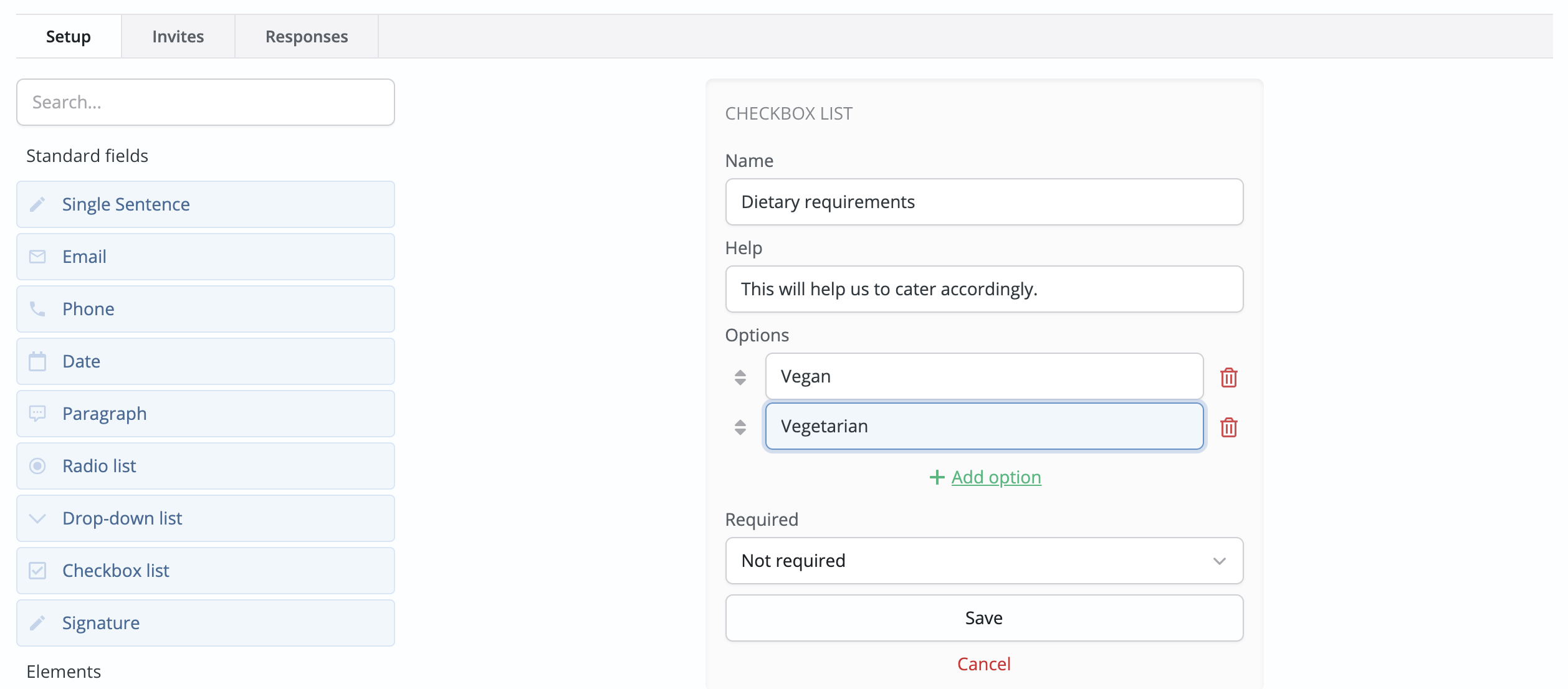 Building customisable forms - BETA access only - ChurchSuite Support Articles