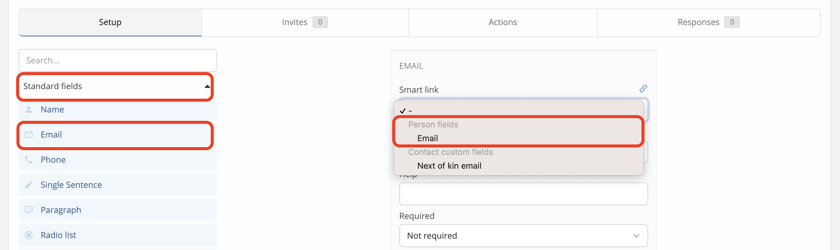 Using smart links in customisable forms - ChurchSuite Support Articles