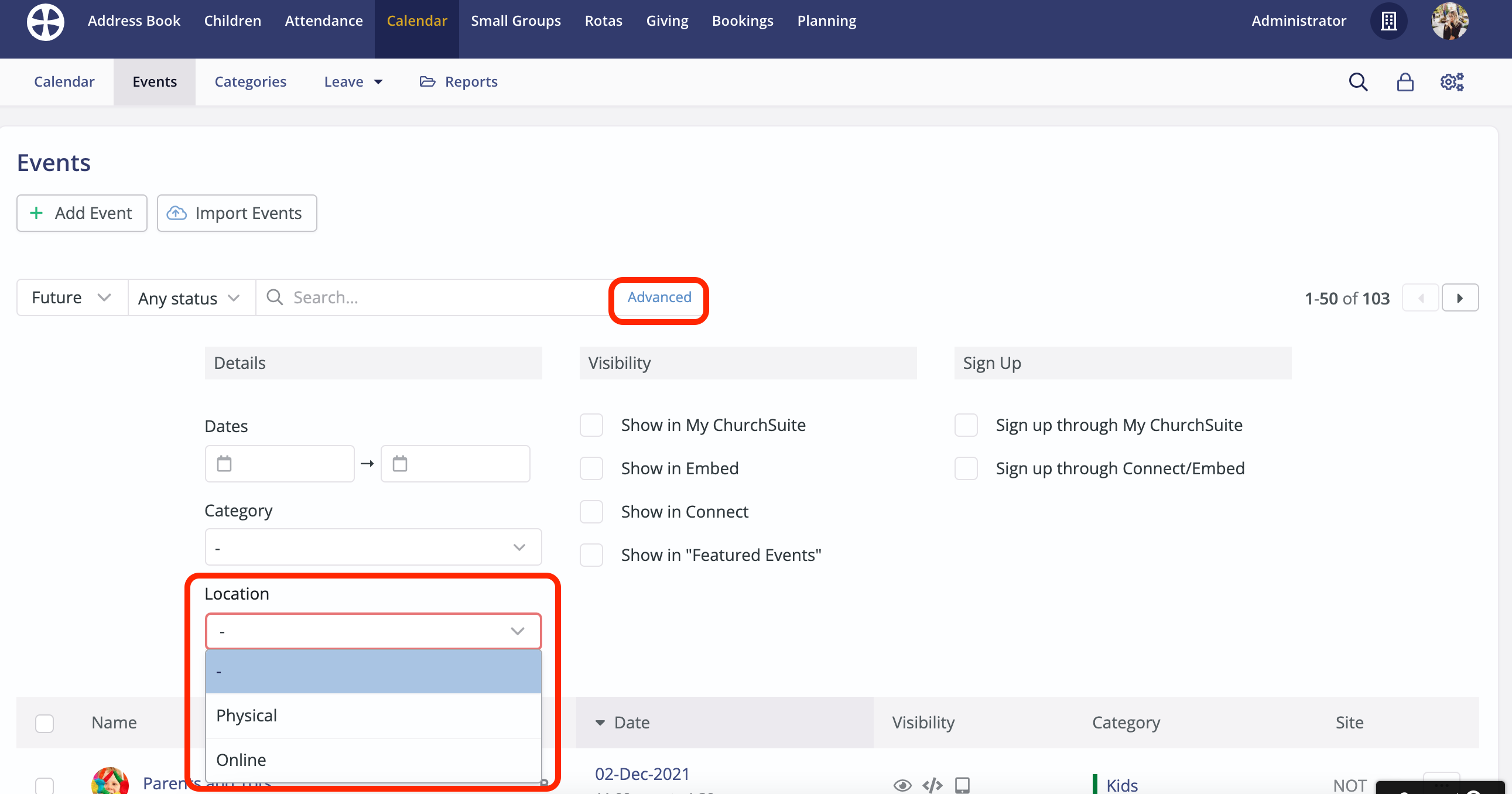 Running online events - ChurchSuite Support Articles