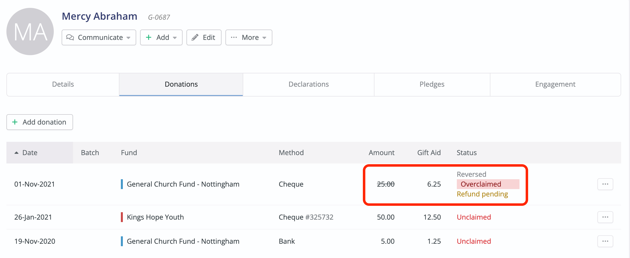 Handling Gift Aid overclaims and refunds (UK only) - ChurchSuite ...