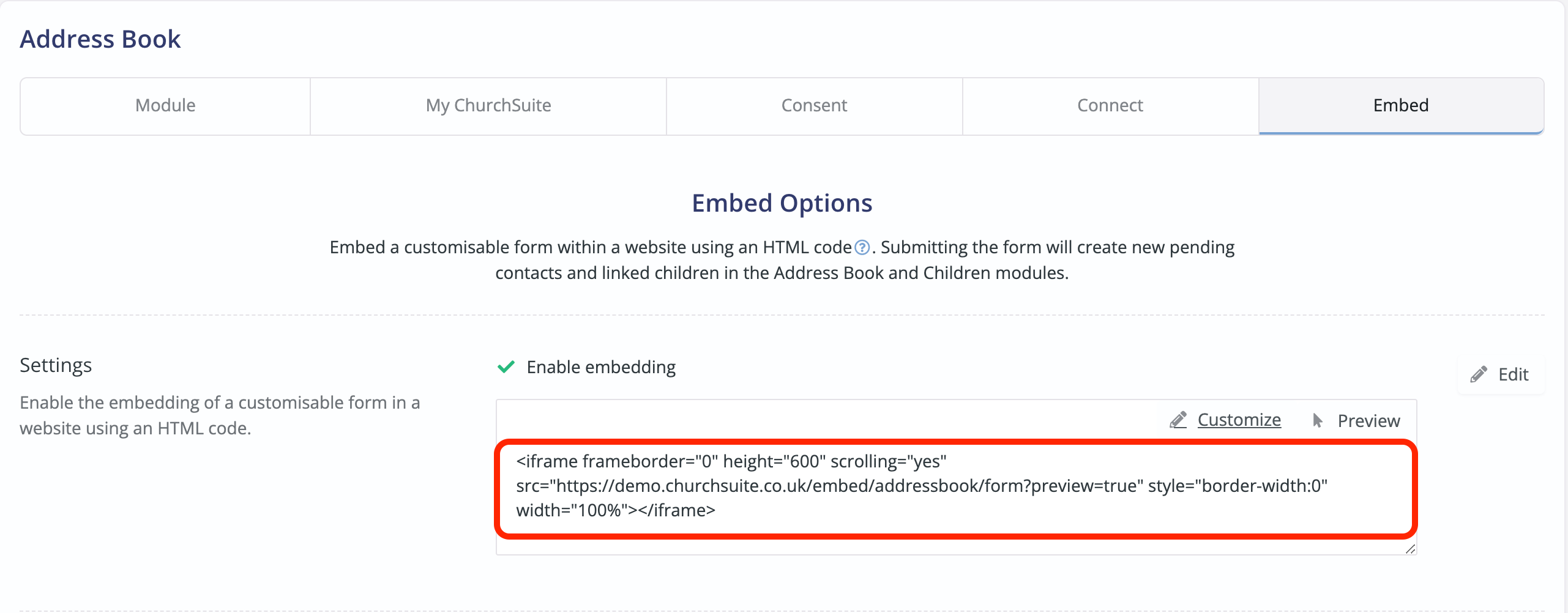 Embed a newcomer connect form on your website - ChurchSuite Support ...