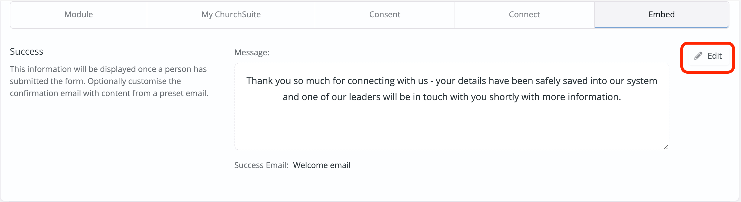 Embed a newcomer connect form on your website - ChurchSuite Support ...
