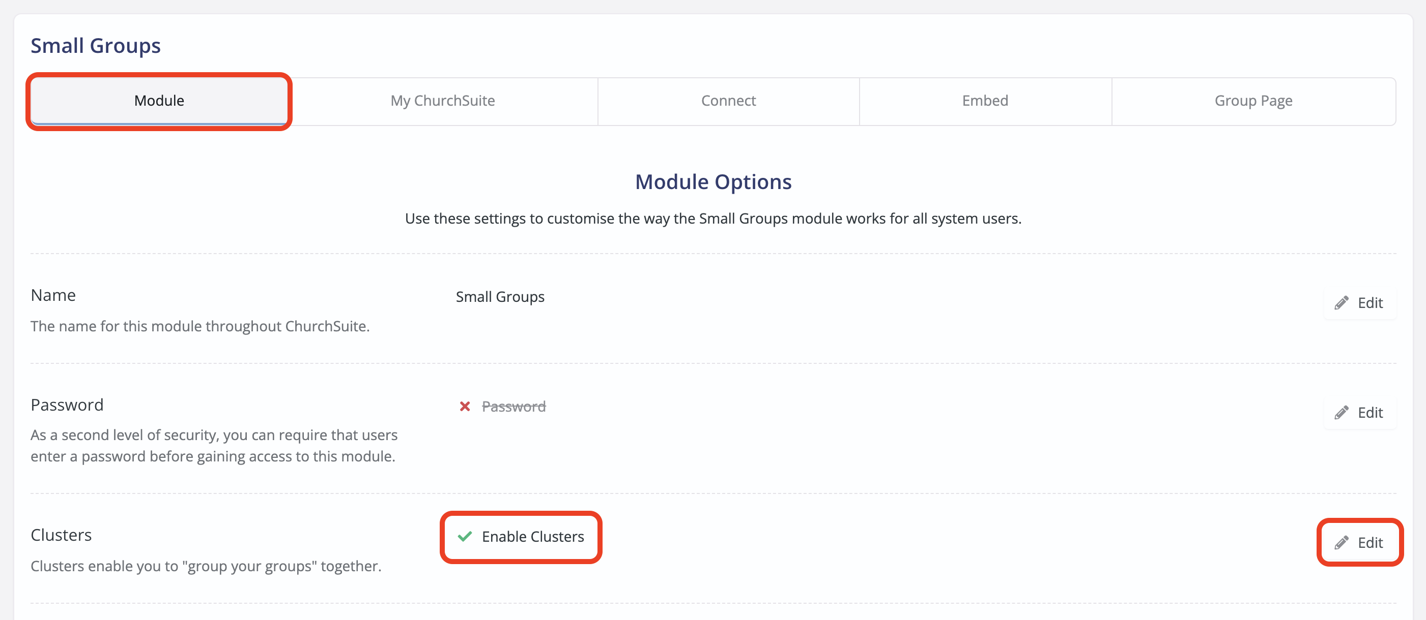 Managing small group oversight with clusters - ChurchSuite Support Articles