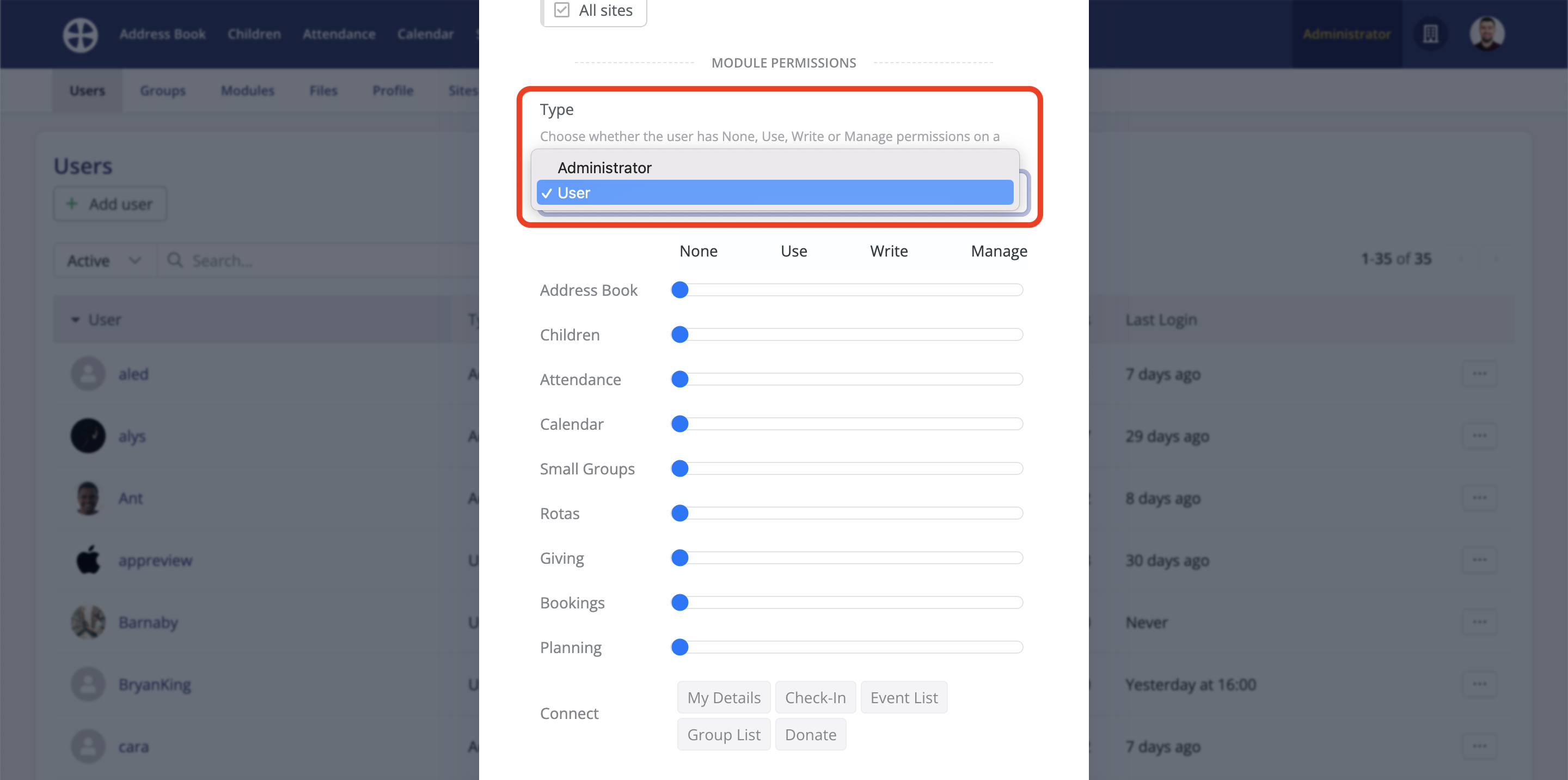 Adding and managing users - ChurchSuite Support Articles