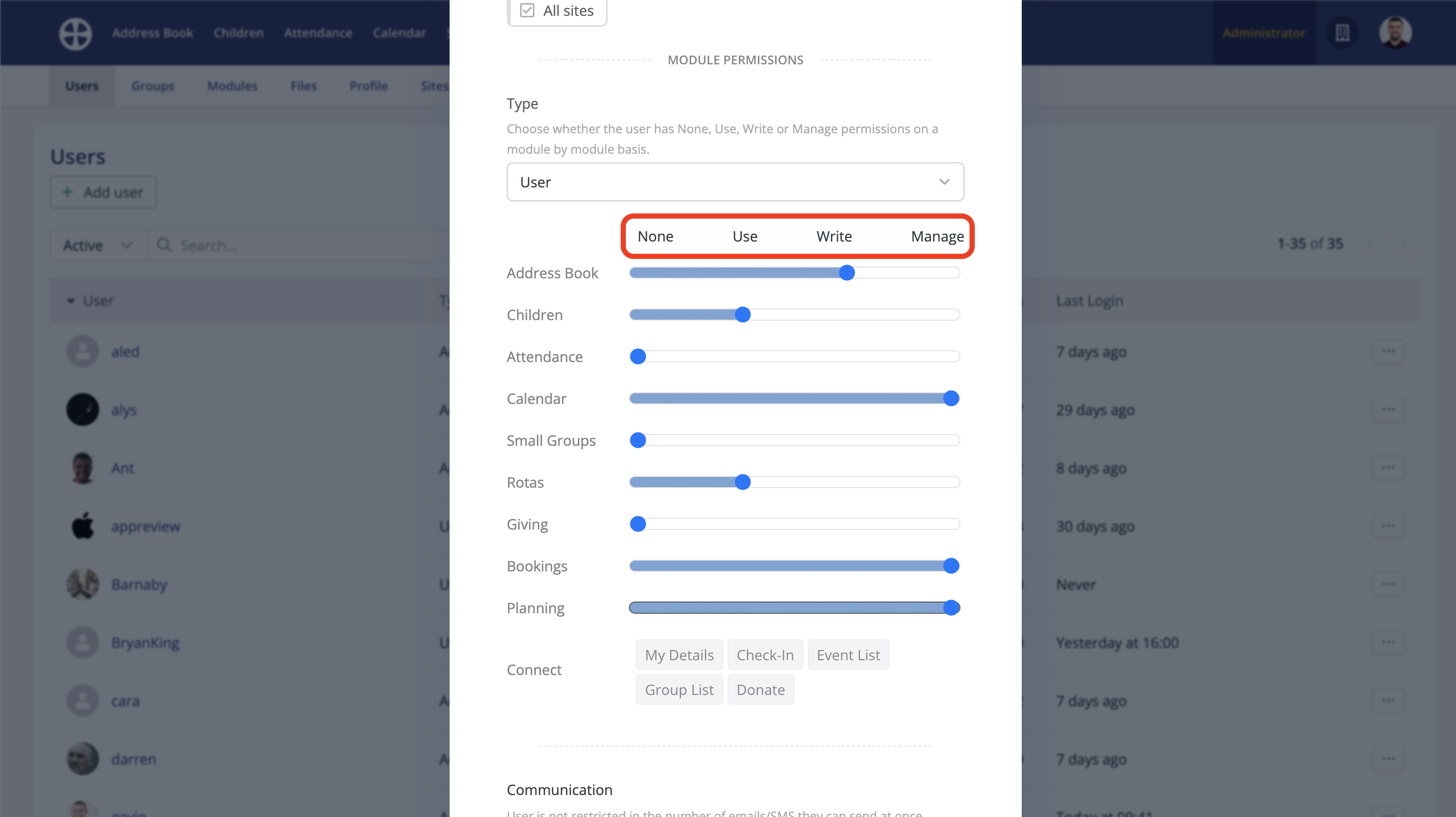 Adding and managing users - ChurchSuite Support Articles