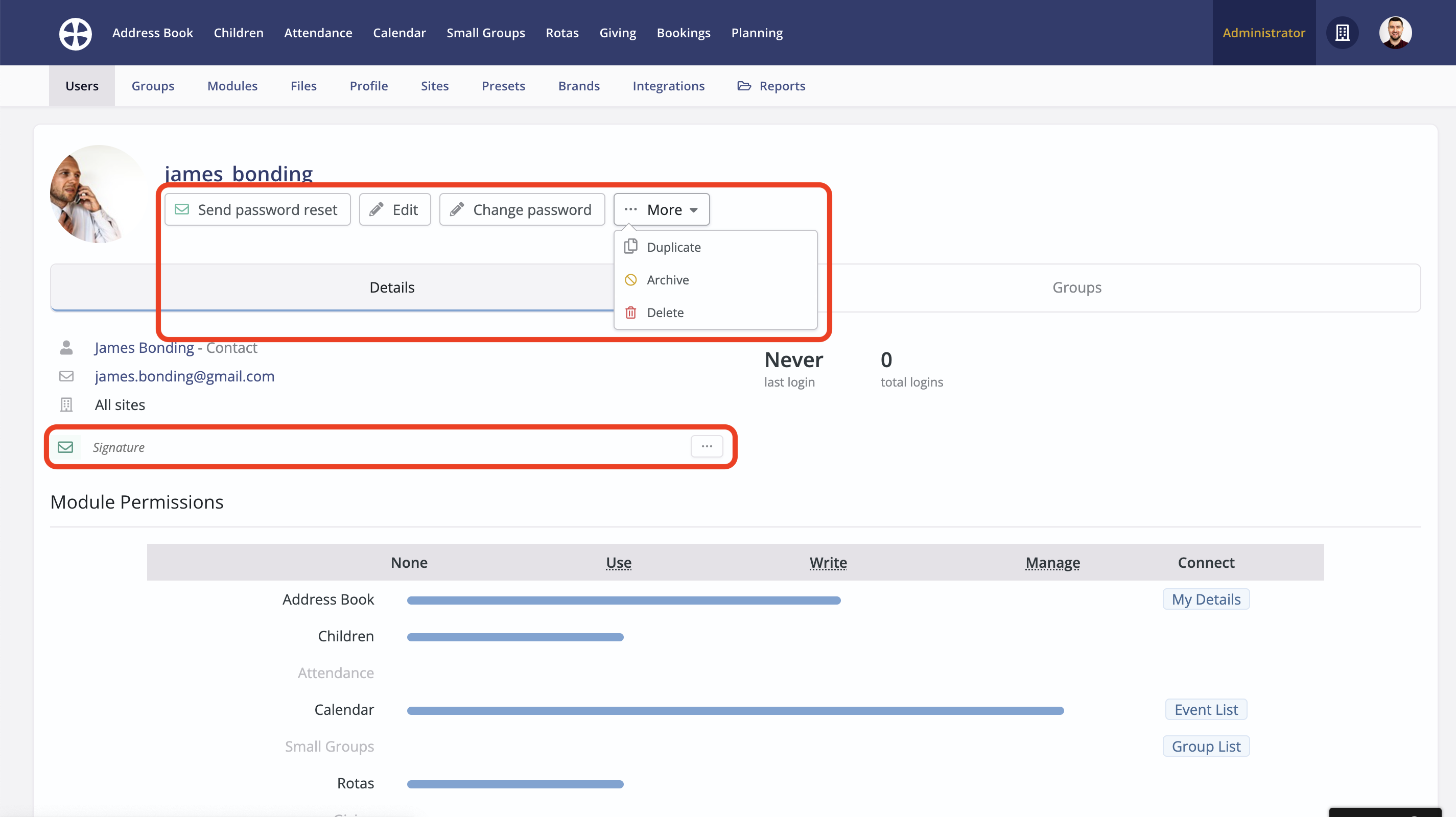 Adding and managing users - ChurchSuite Support Articles