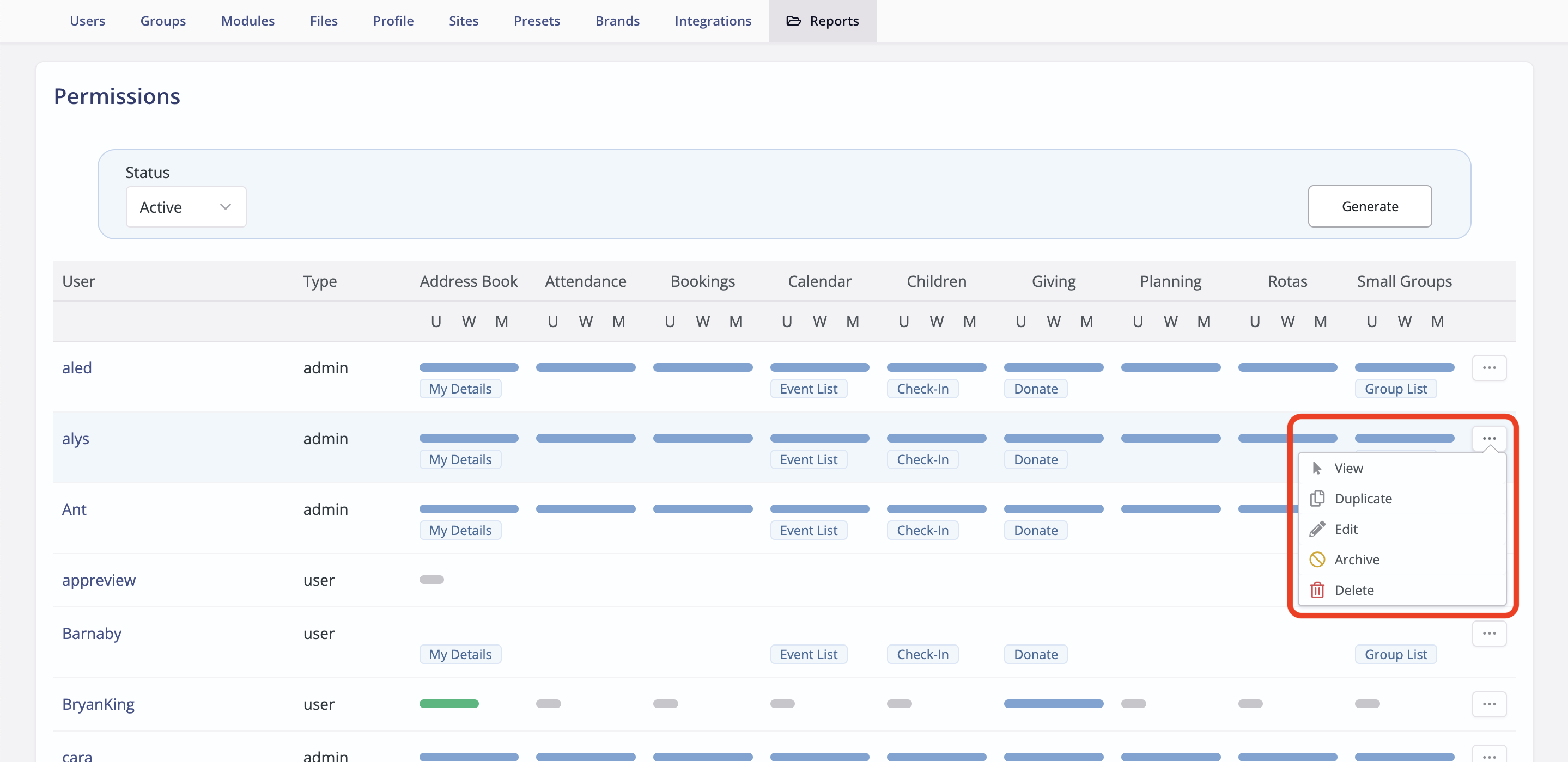 Adding and managing users - ChurchSuite Support Articles