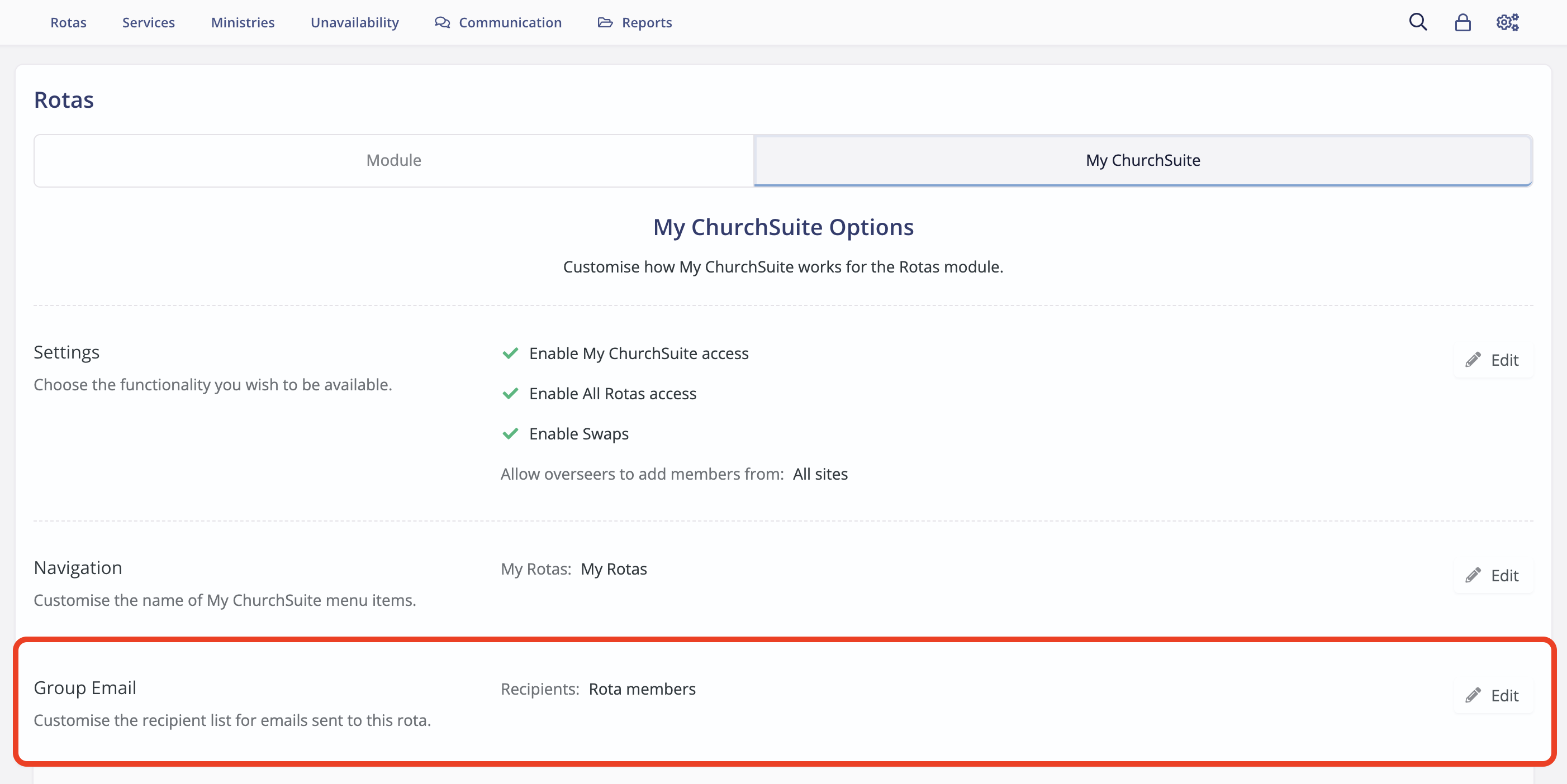 Who receives the rota communications I send? - ChurchSuite Support Articles