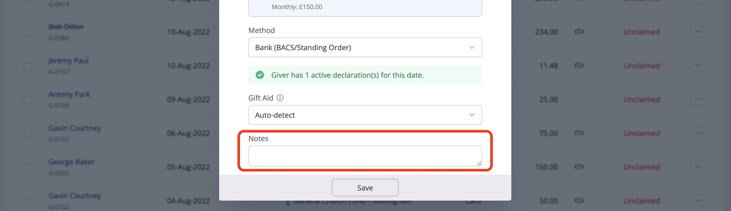 Adding or importing donations - ChurchSuite Support Articles