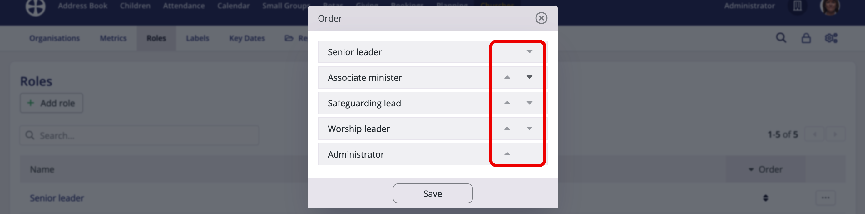 Assigning roles to organisation members - ChurchSuite Support Articles