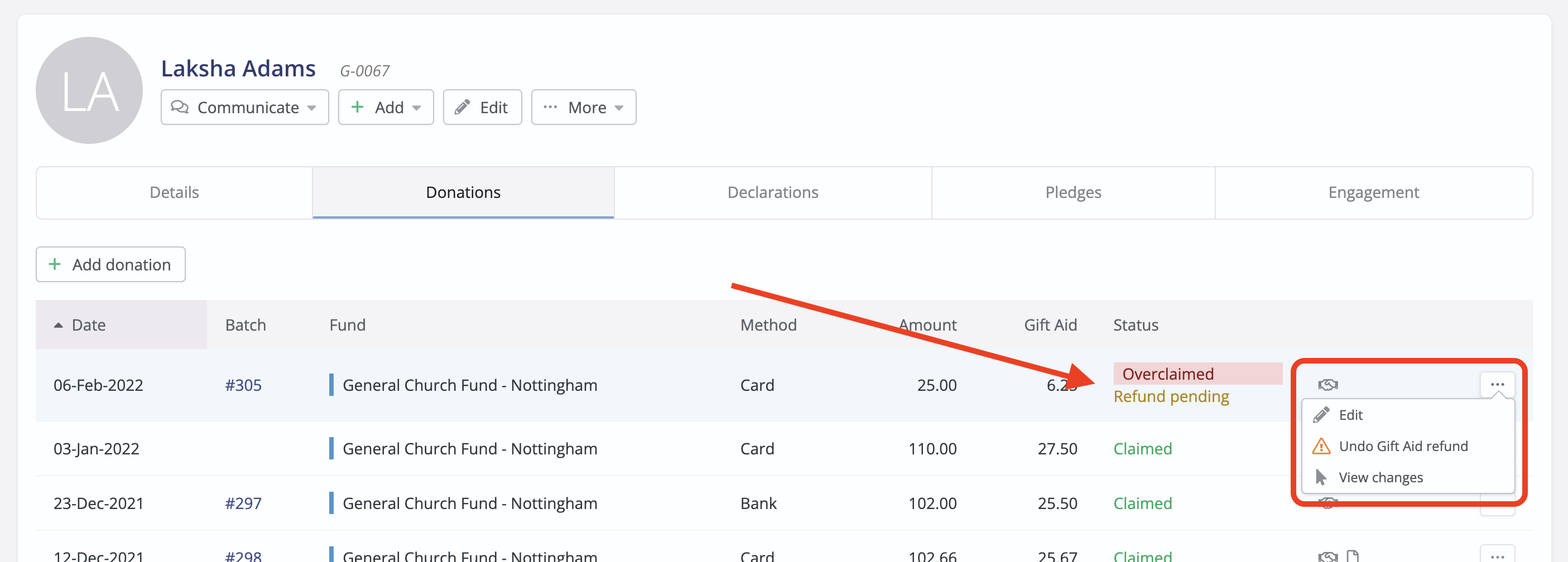 Handling Gift Aid overclaims and refunds (UK only) - ChurchSuite ...