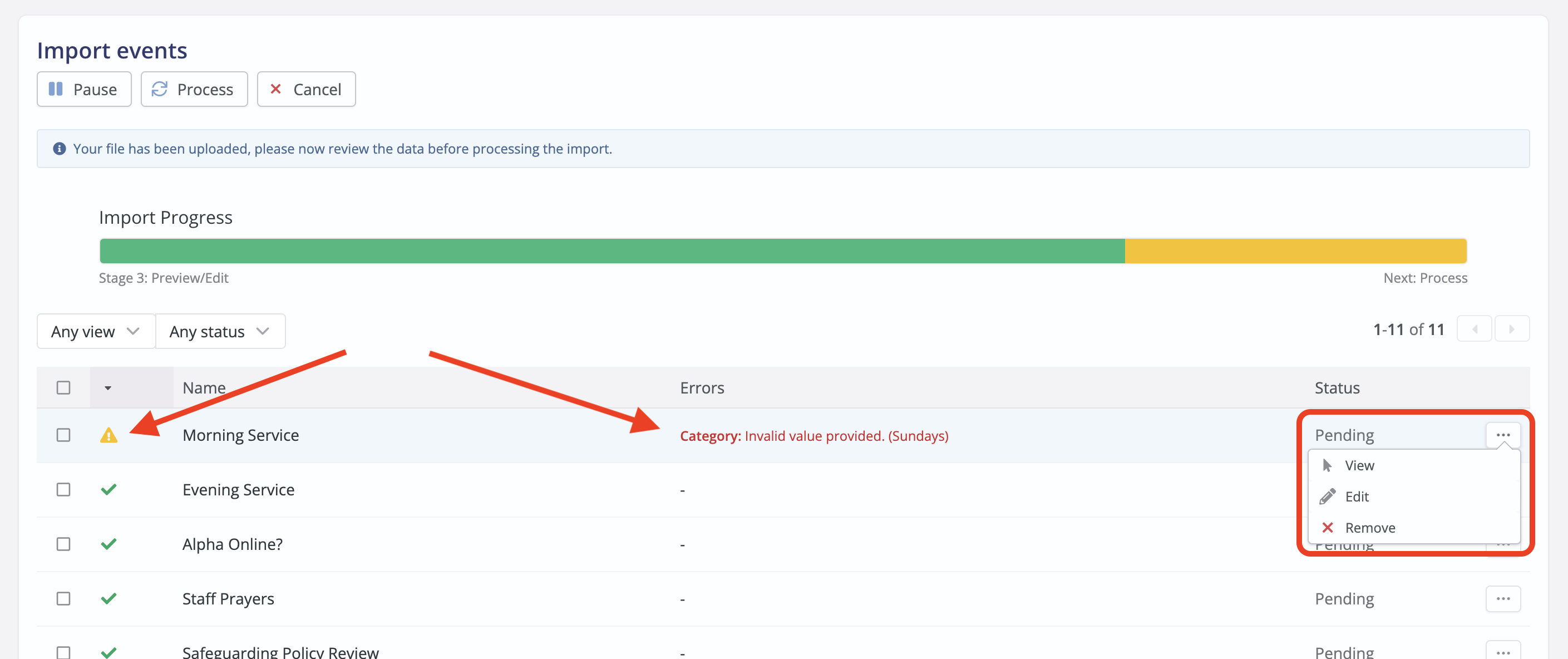Importing events to the Calendar module - ChurchSuite Support Articles
