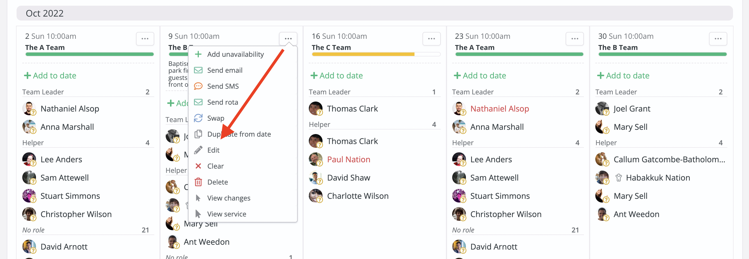 Rota notes - ChurchSuite Support Articles