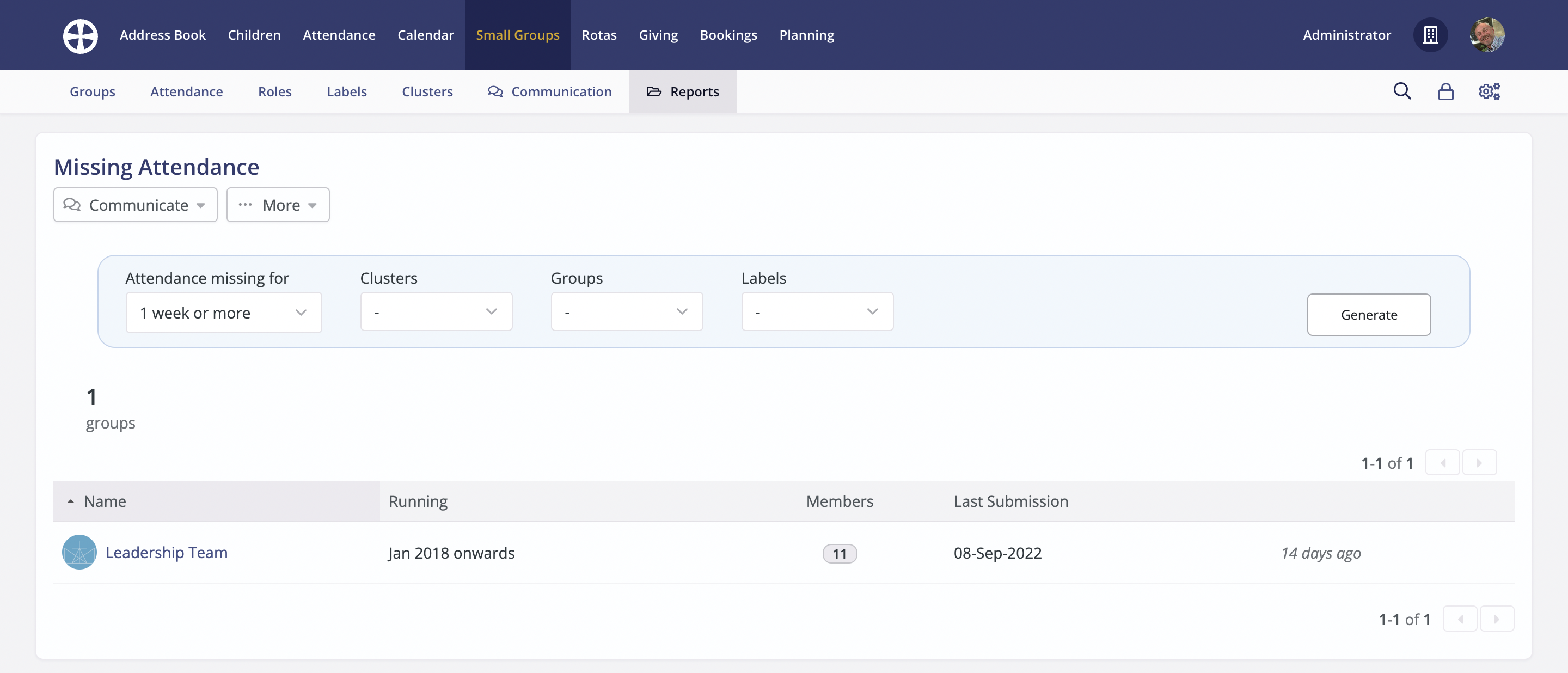 Small group attendance - ChurchSuite Support Articles