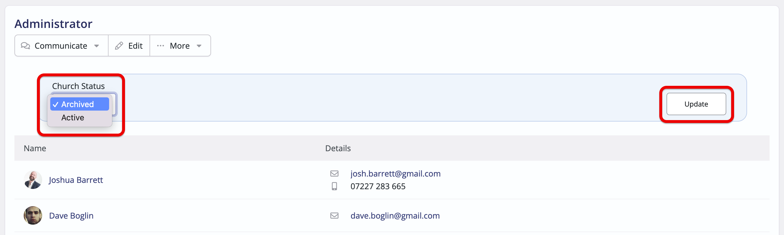 Assigning roles to organisation members - ChurchSuite Support Articles