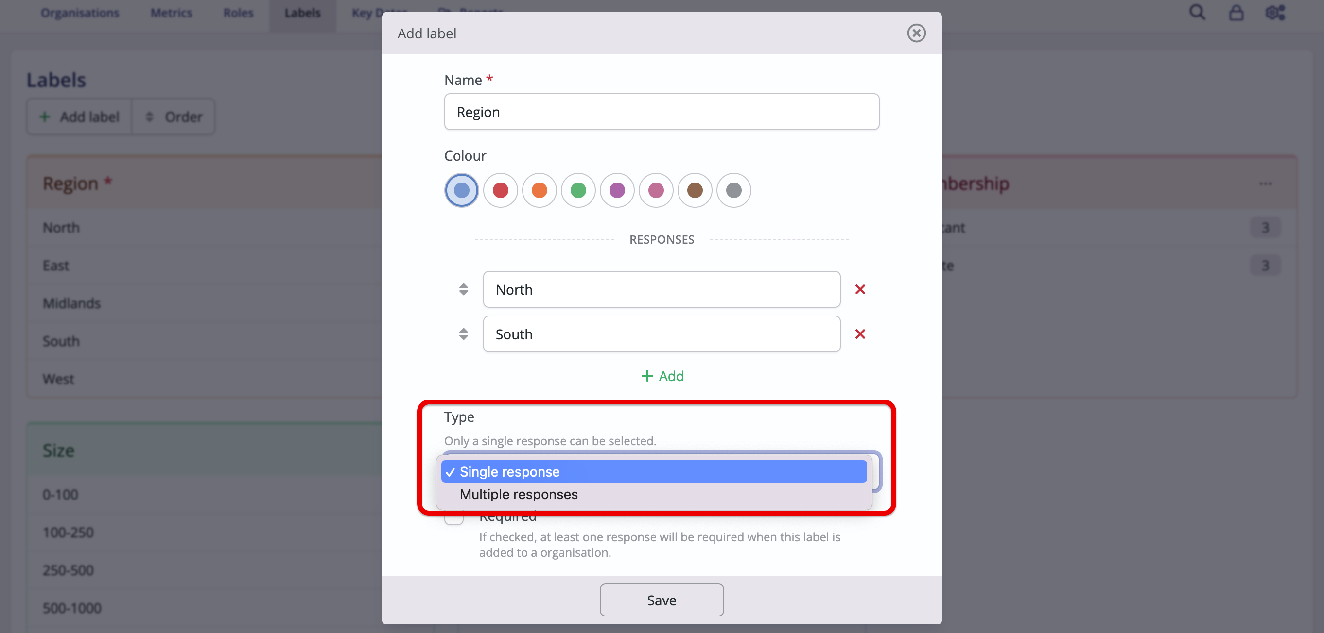 Categorising organisations using labels - ChurchSuite Support Articles