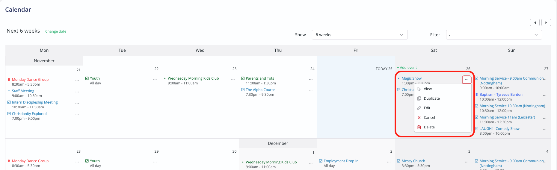 Adding events - ChurchSuite Support Articles