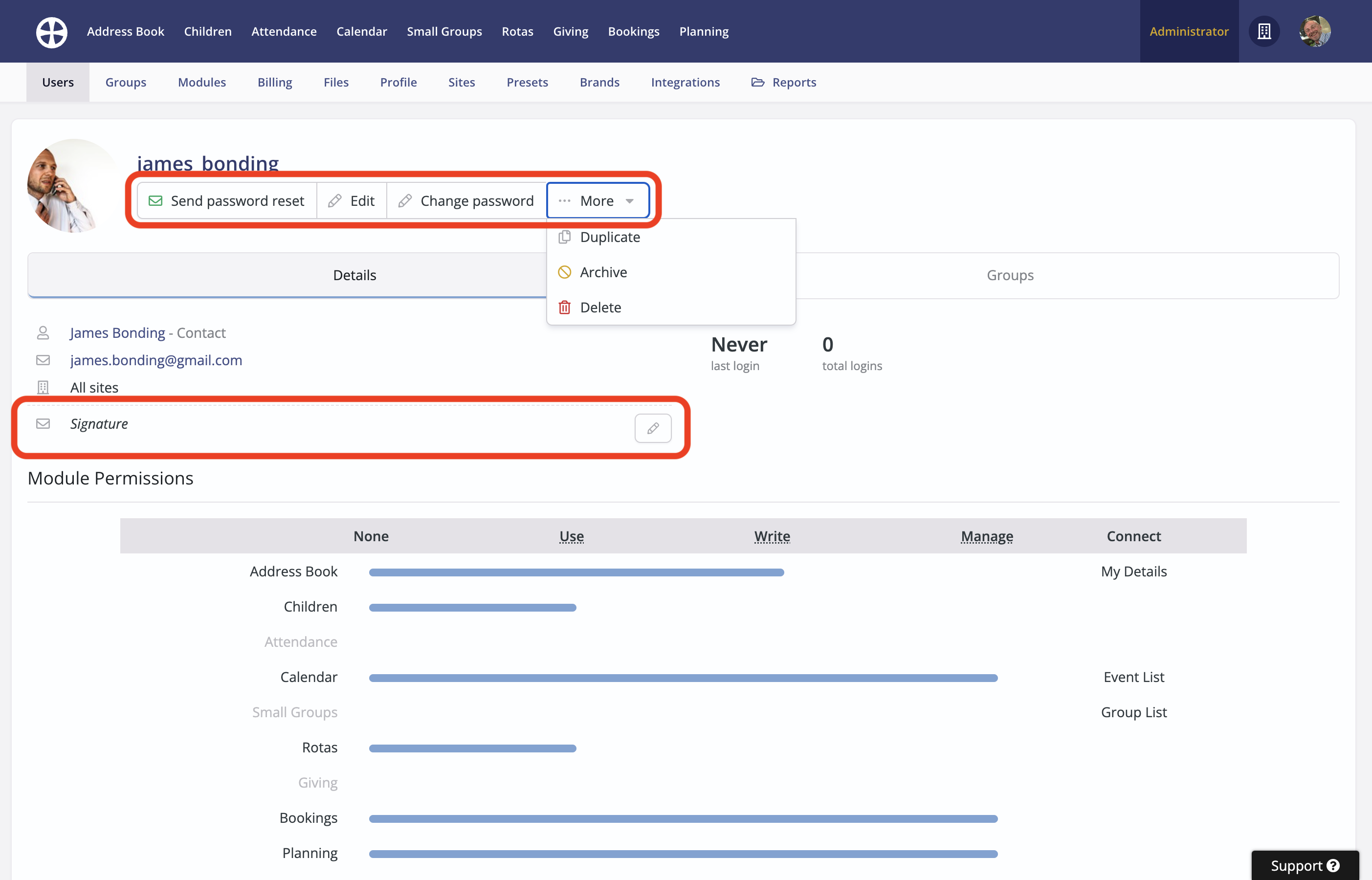 Adding and managing users - ChurchSuite Support Articles