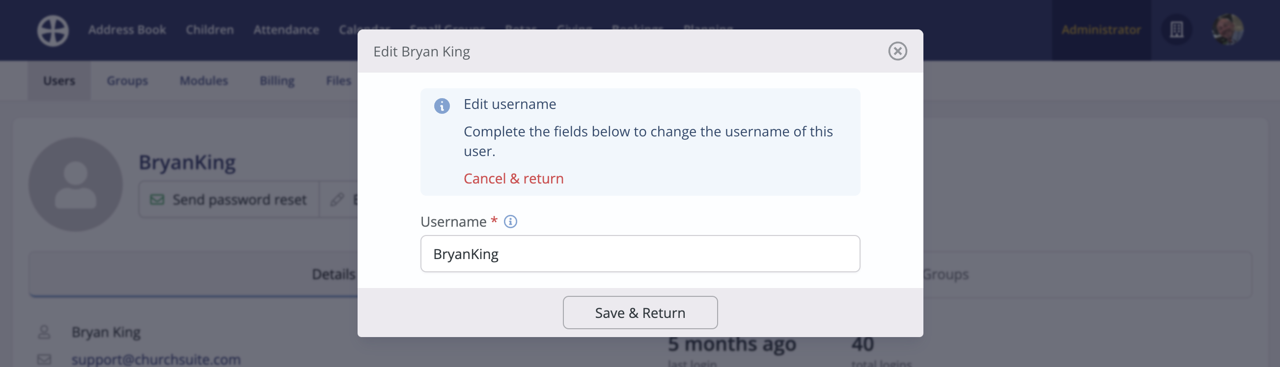 Adding and managing users - ChurchSuite Support Articles
