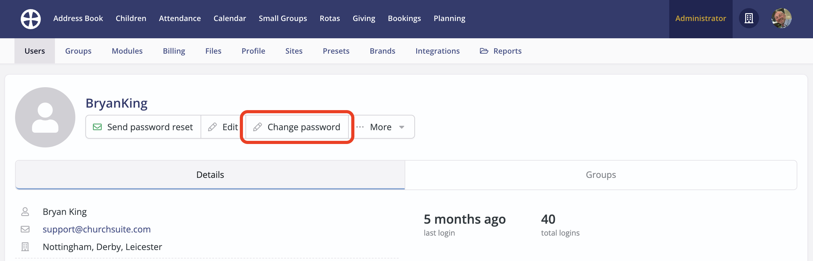 Adding and managing users - ChurchSuite Support Articles