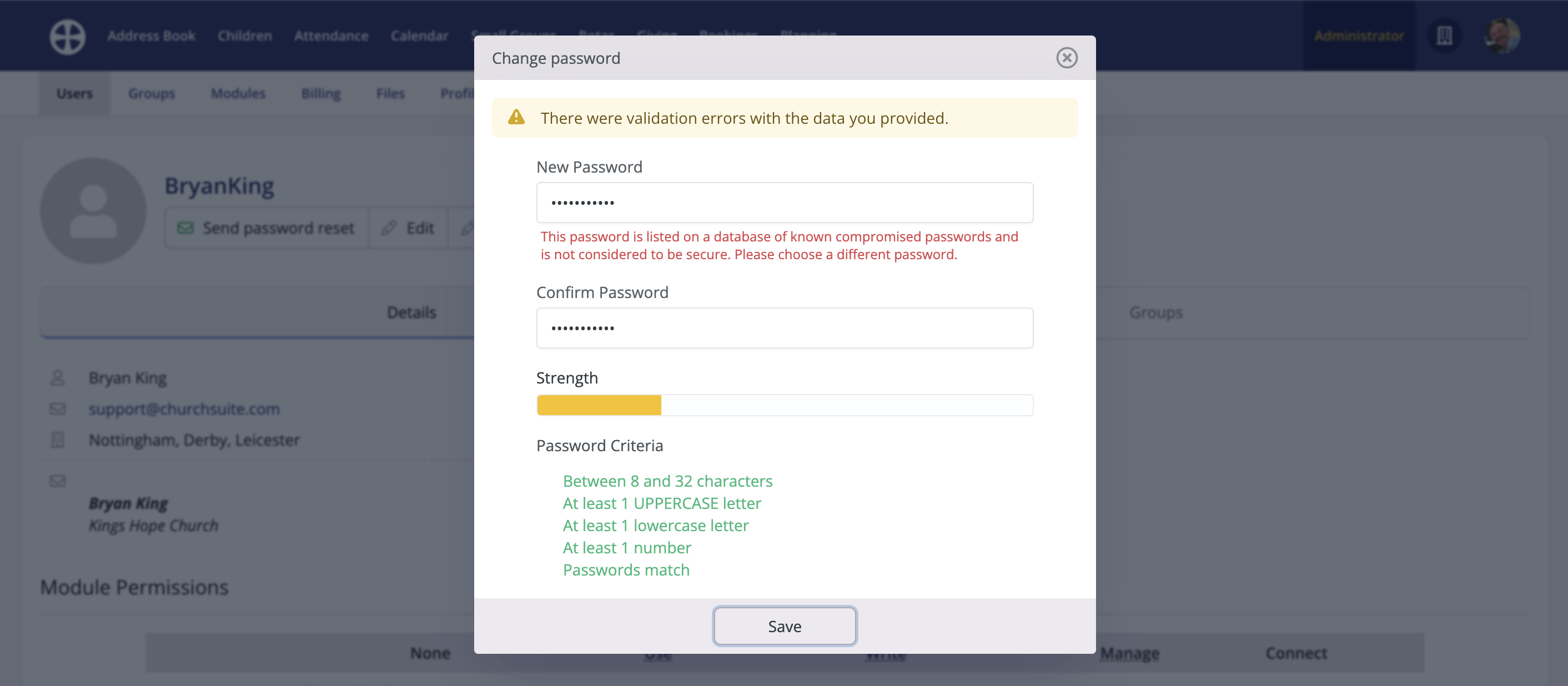 Adding and managing users - ChurchSuite Support Articles