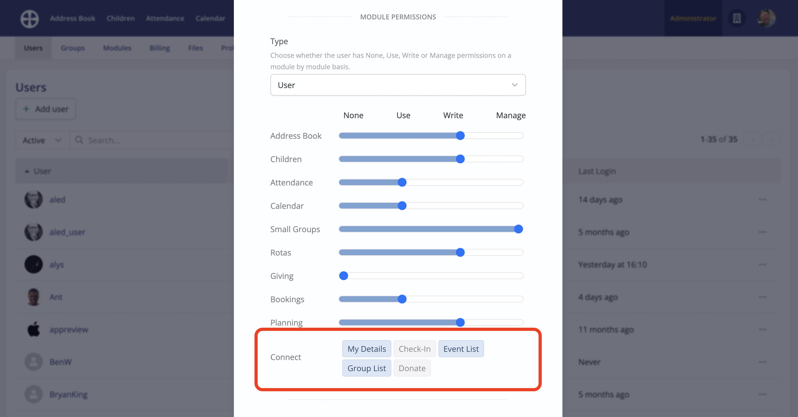 Adding and managing users - ChurchSuite Support Articles