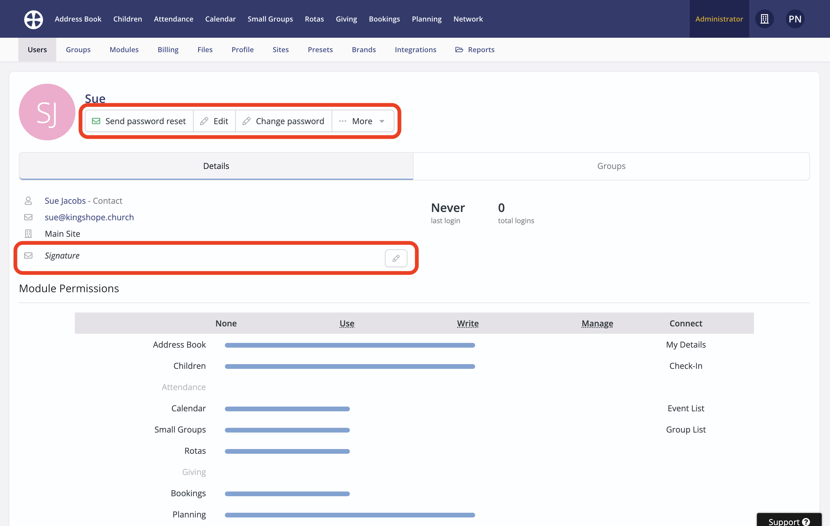 Adding and managing users - ChurchSuite Support Articles