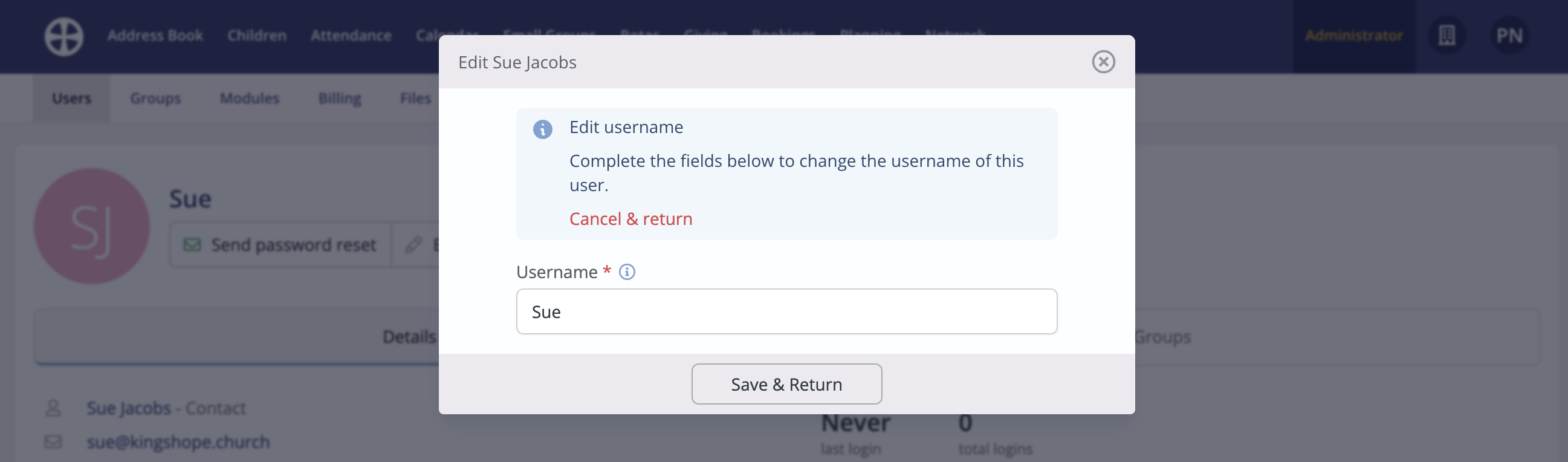 Adding and managing users - ChurchSuite Support Articles