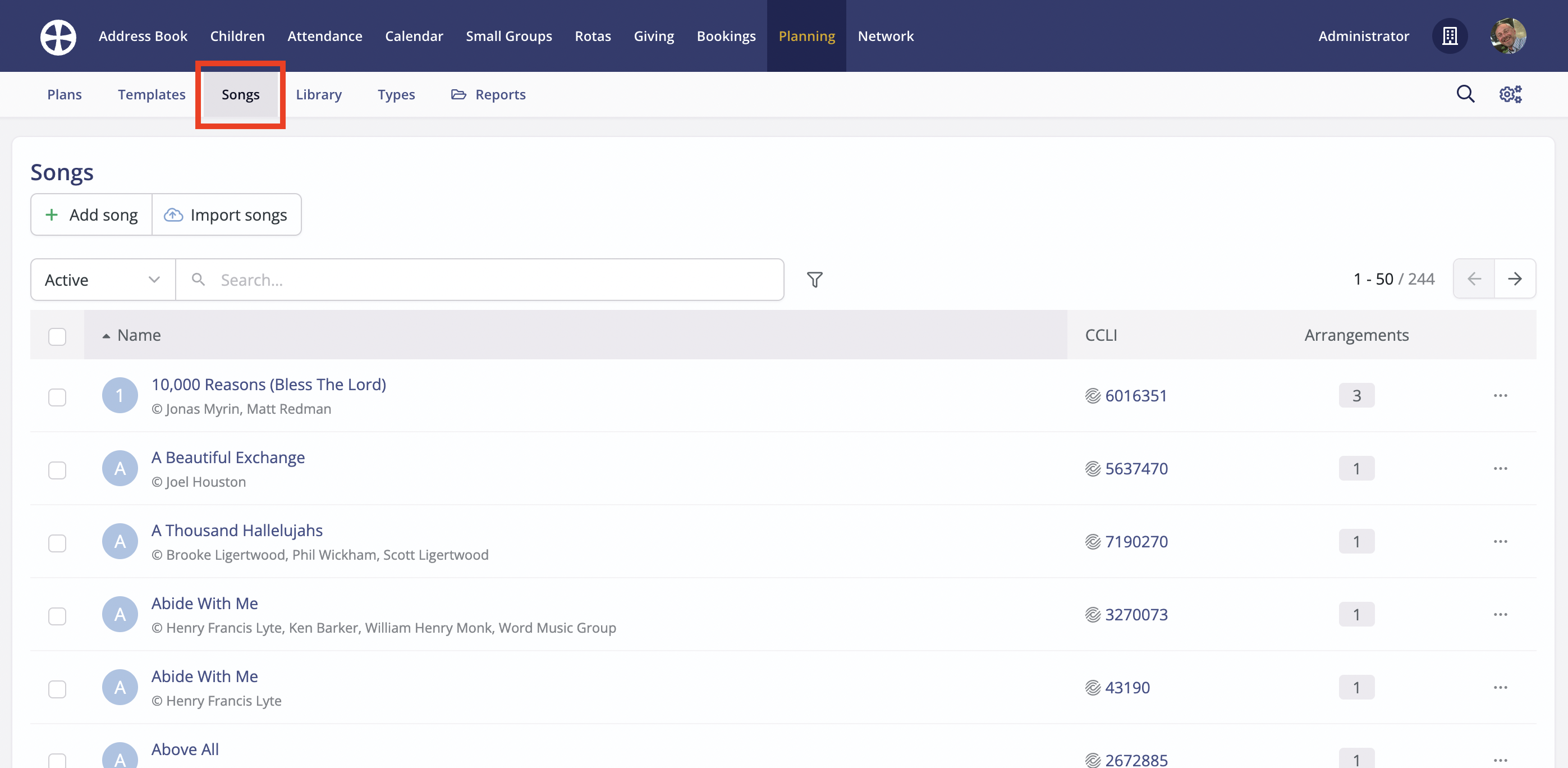 CCLI tracking and reporting - ChurchSuite Support Articles