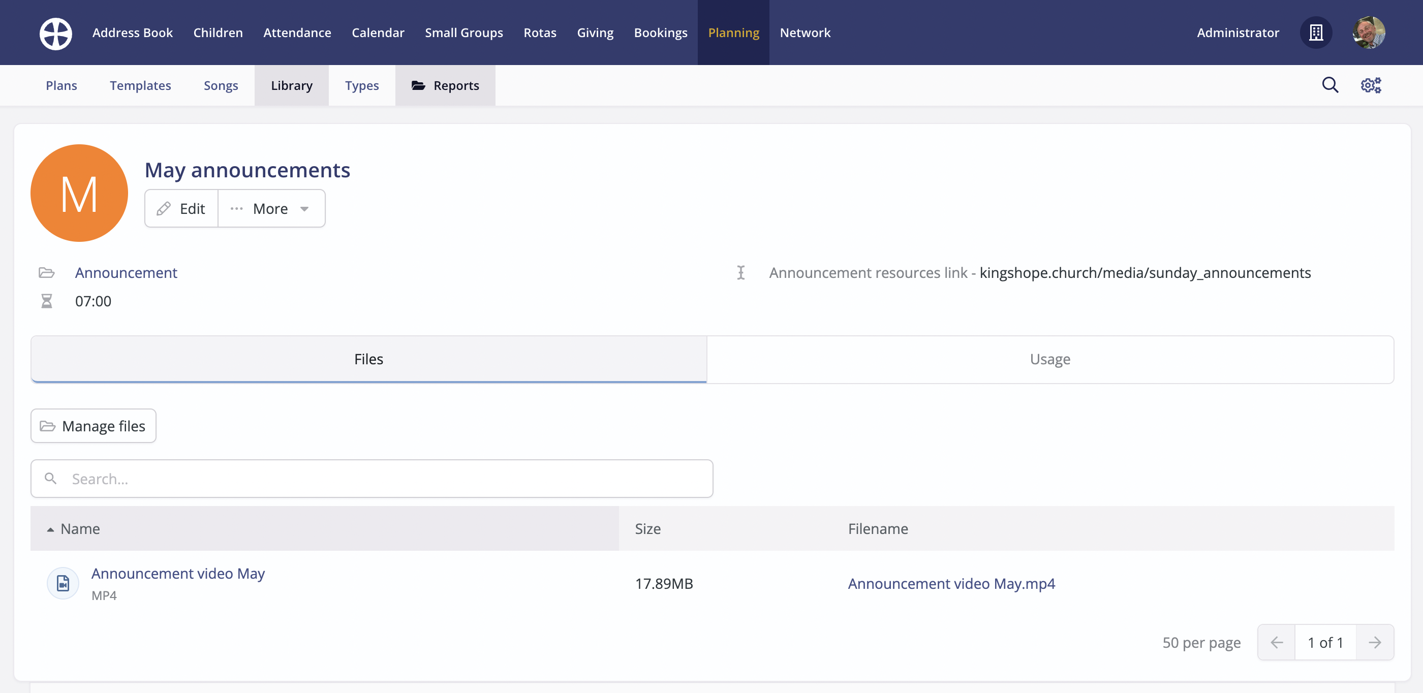 Managing library items - ChurchSuite Support Articles
