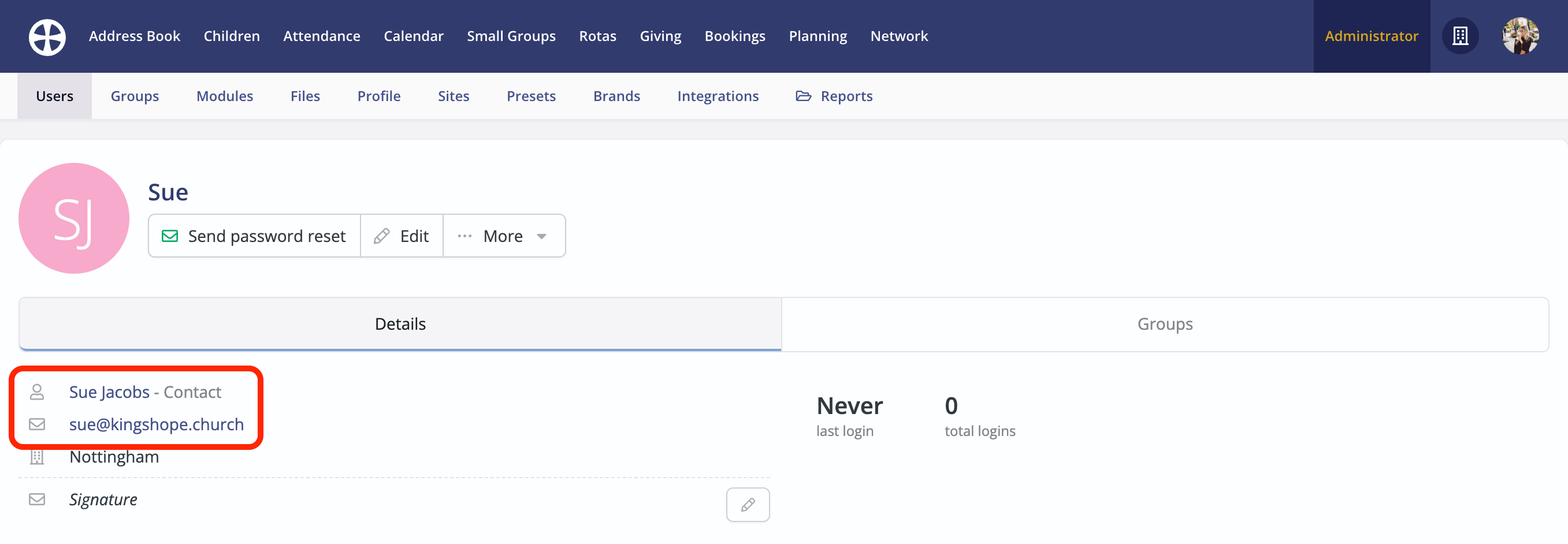 Adding and managing users - ChurchSuite Support Articles