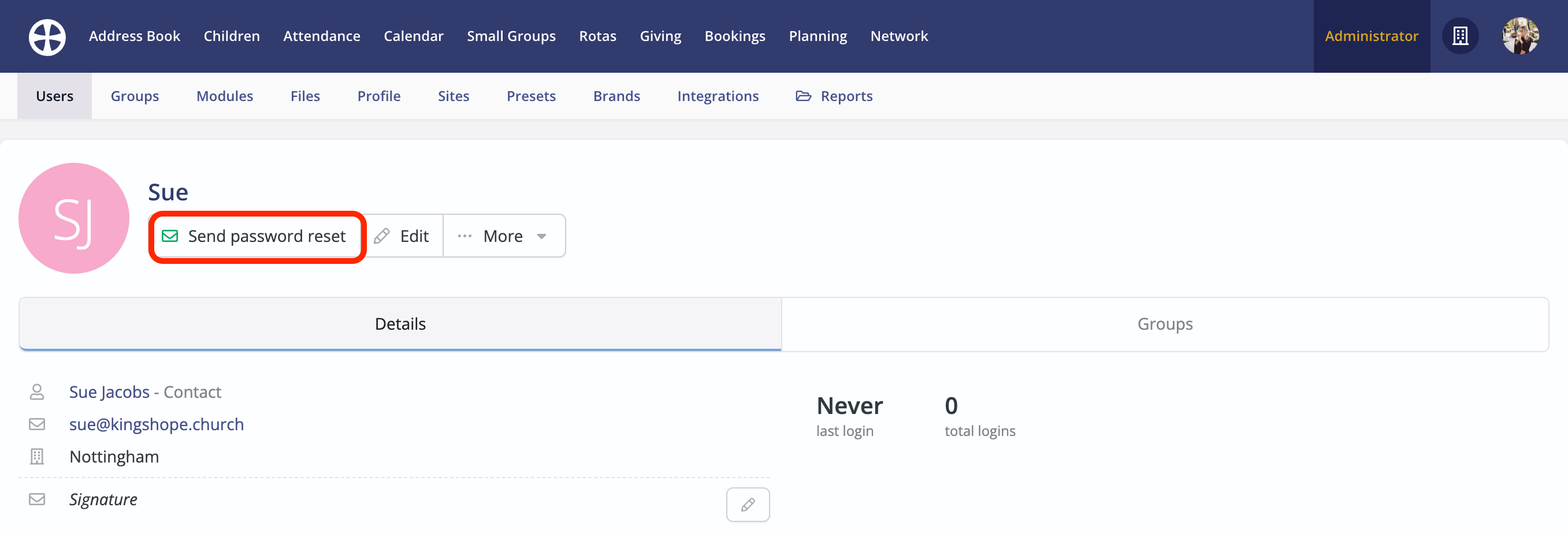 Adding and managing users - ChurchSuite Support Articles