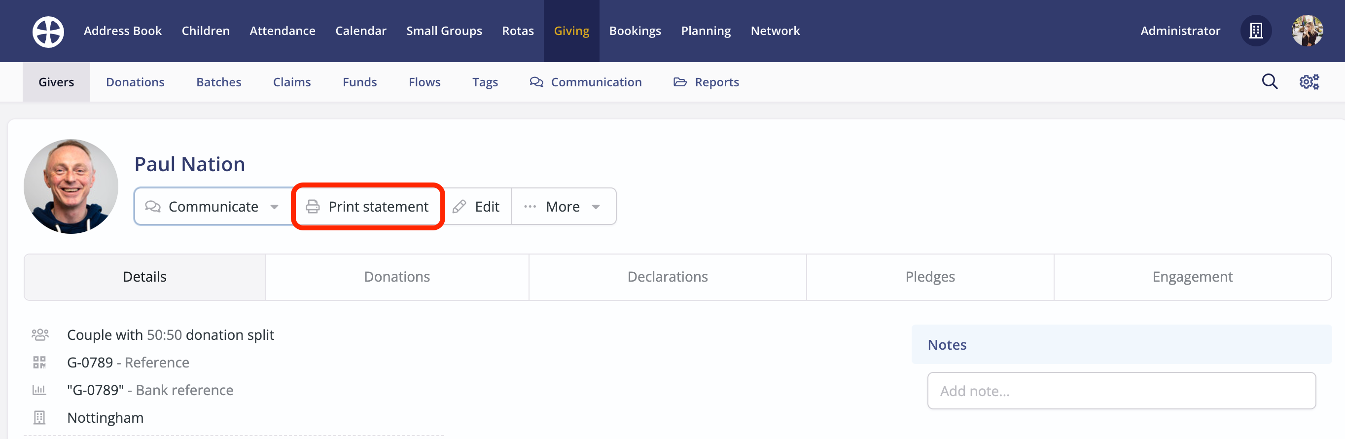Producing giving statements for your givers - ChurchSuite Support Articles
