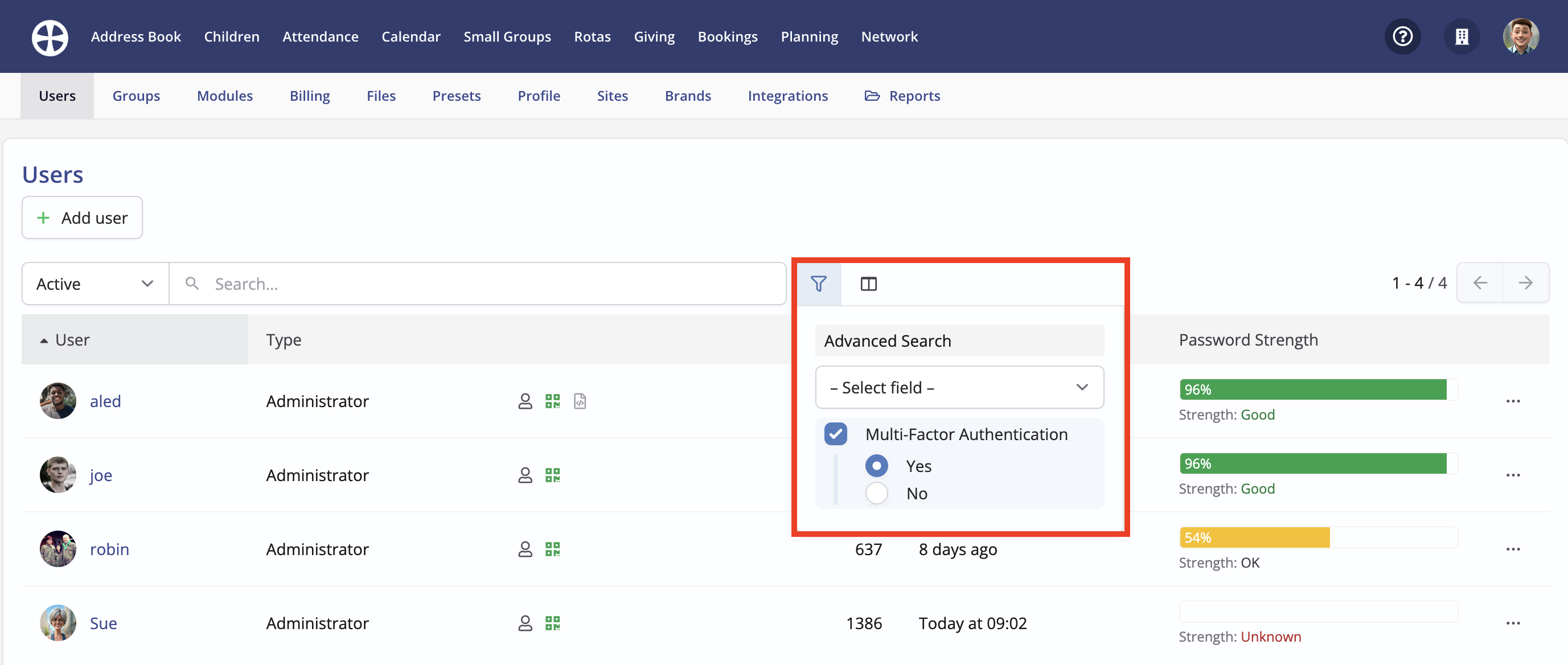 Adding and managing users - ChurchSuite Support Articles