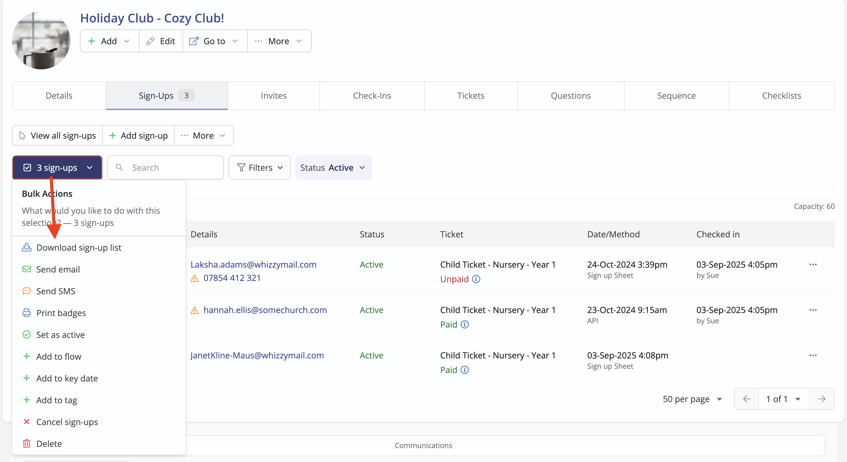 Case Study: Managing holiday clubs - ChurchSuite Support Articles