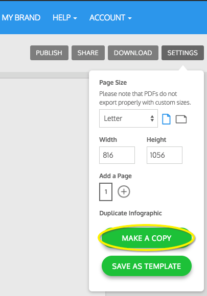 How do I make a copy of my infographic? - Venngage Help Center
