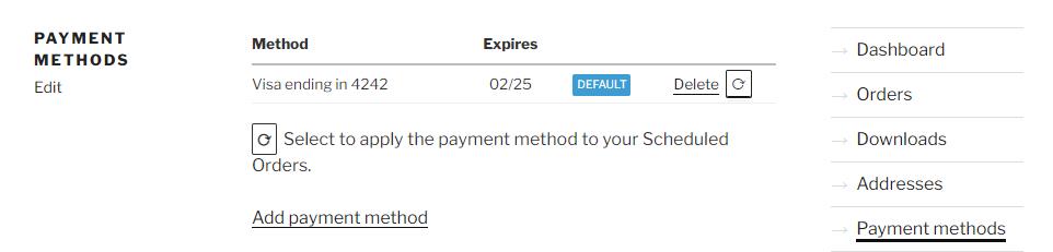 How Customers Manage Payment Methods - Support + Documentation | Autoship Cloud